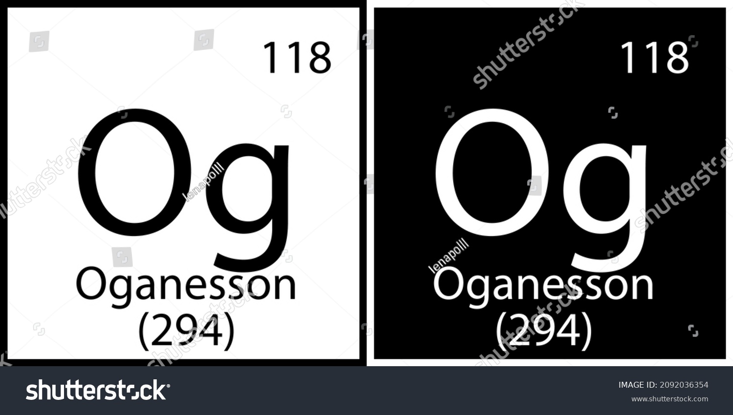 Oganesson Chemical Element Mendeleev Table Education Stock Vector ...