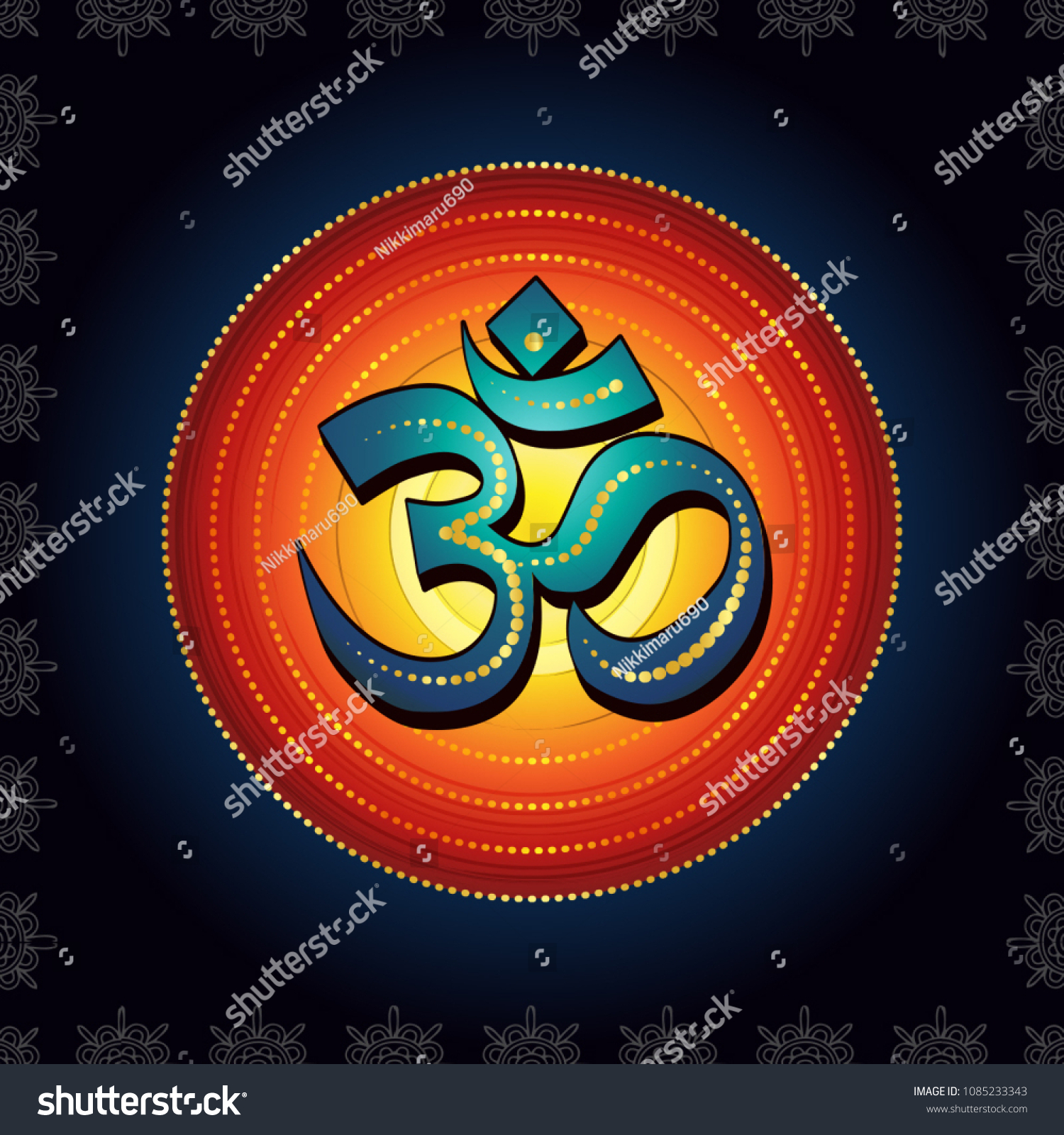 Ohm Hindu Symbol Stock Vector (Royalty Free) 1085233343 | Shutterstock