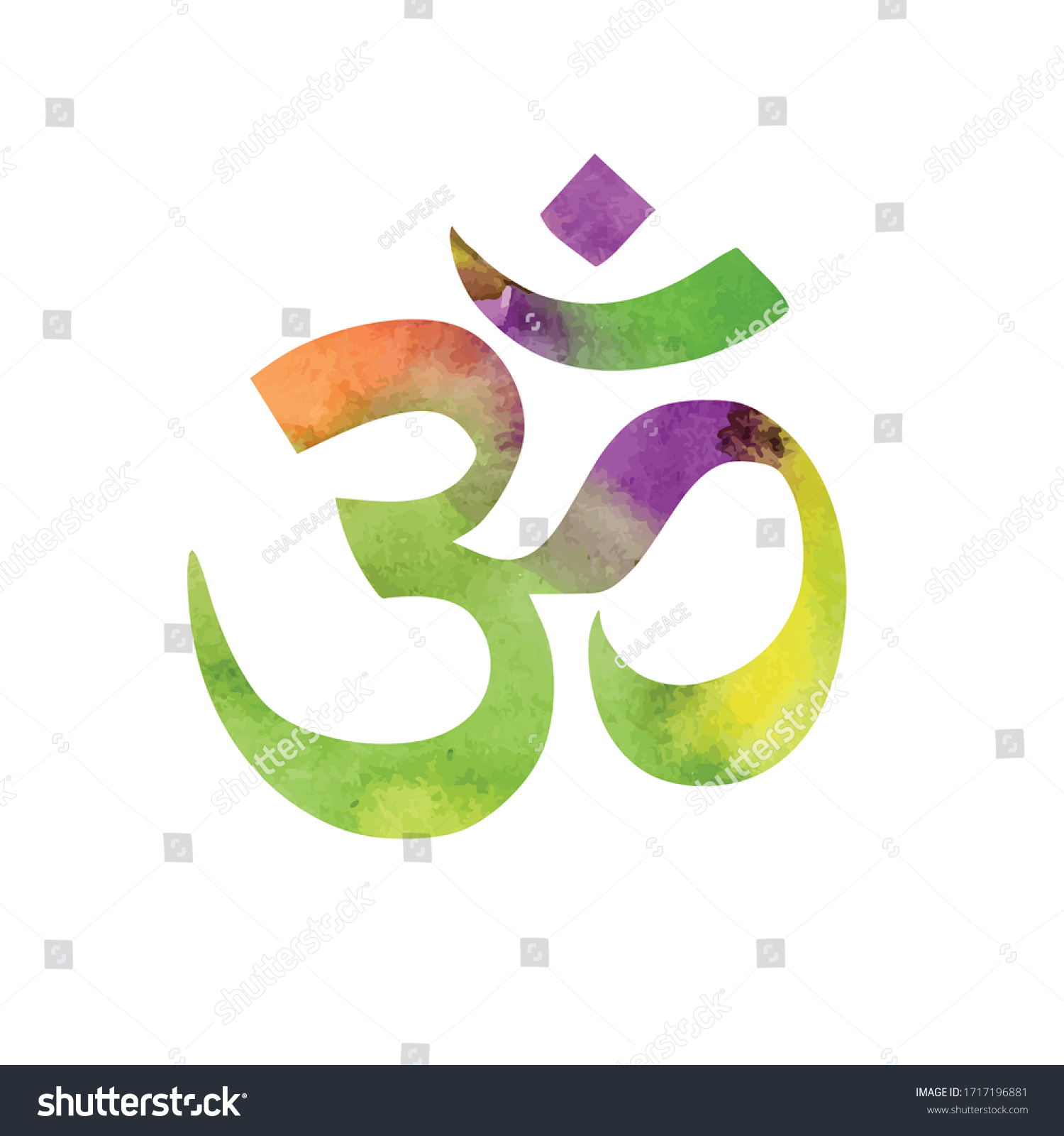 Ohm Icon Vector Isolate Watercolour Logo Stock Vector (Royalty Free ...