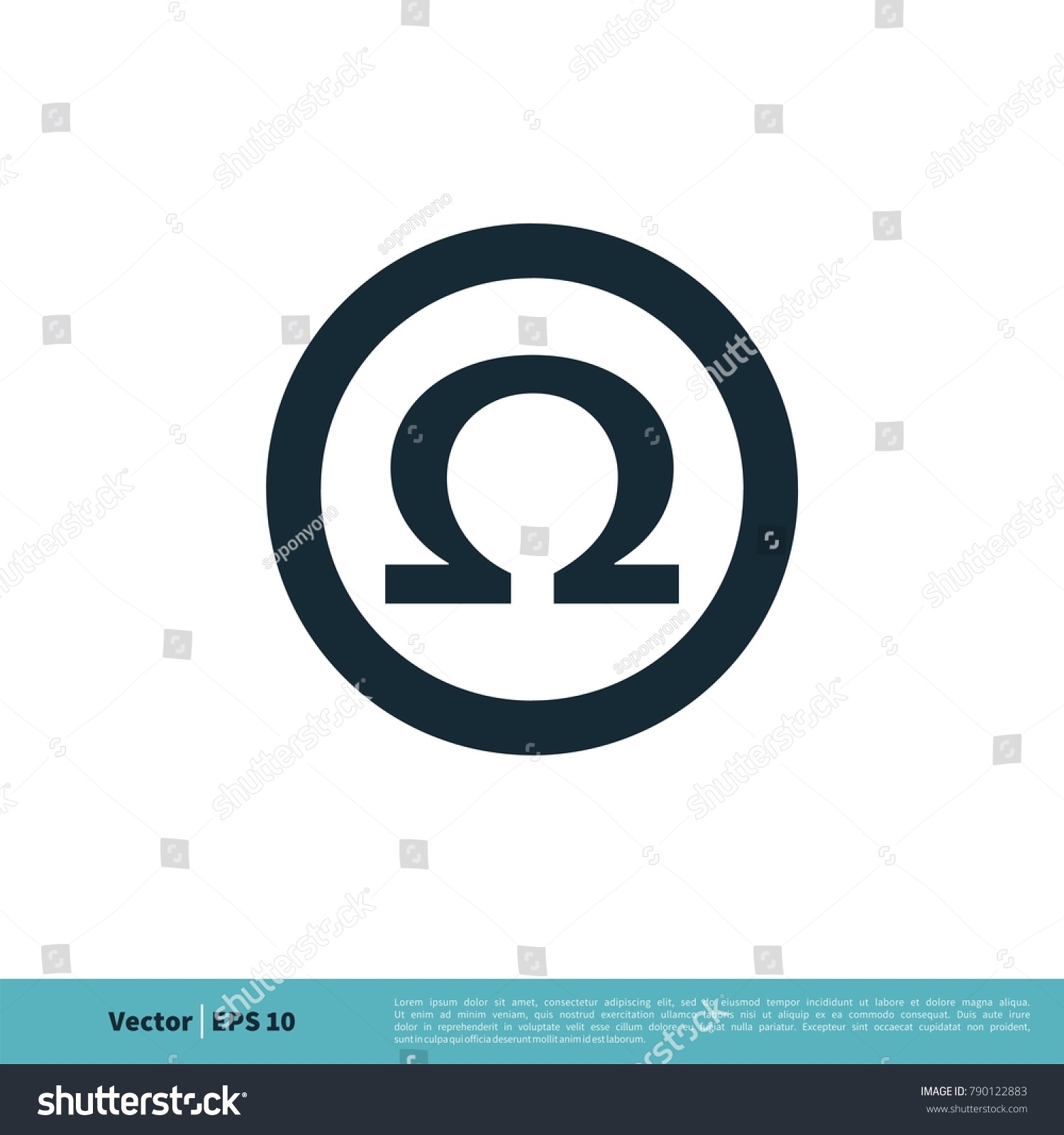 Ohm Omega Icon Vector Logo Template Stock Vector (Royalty Free ...