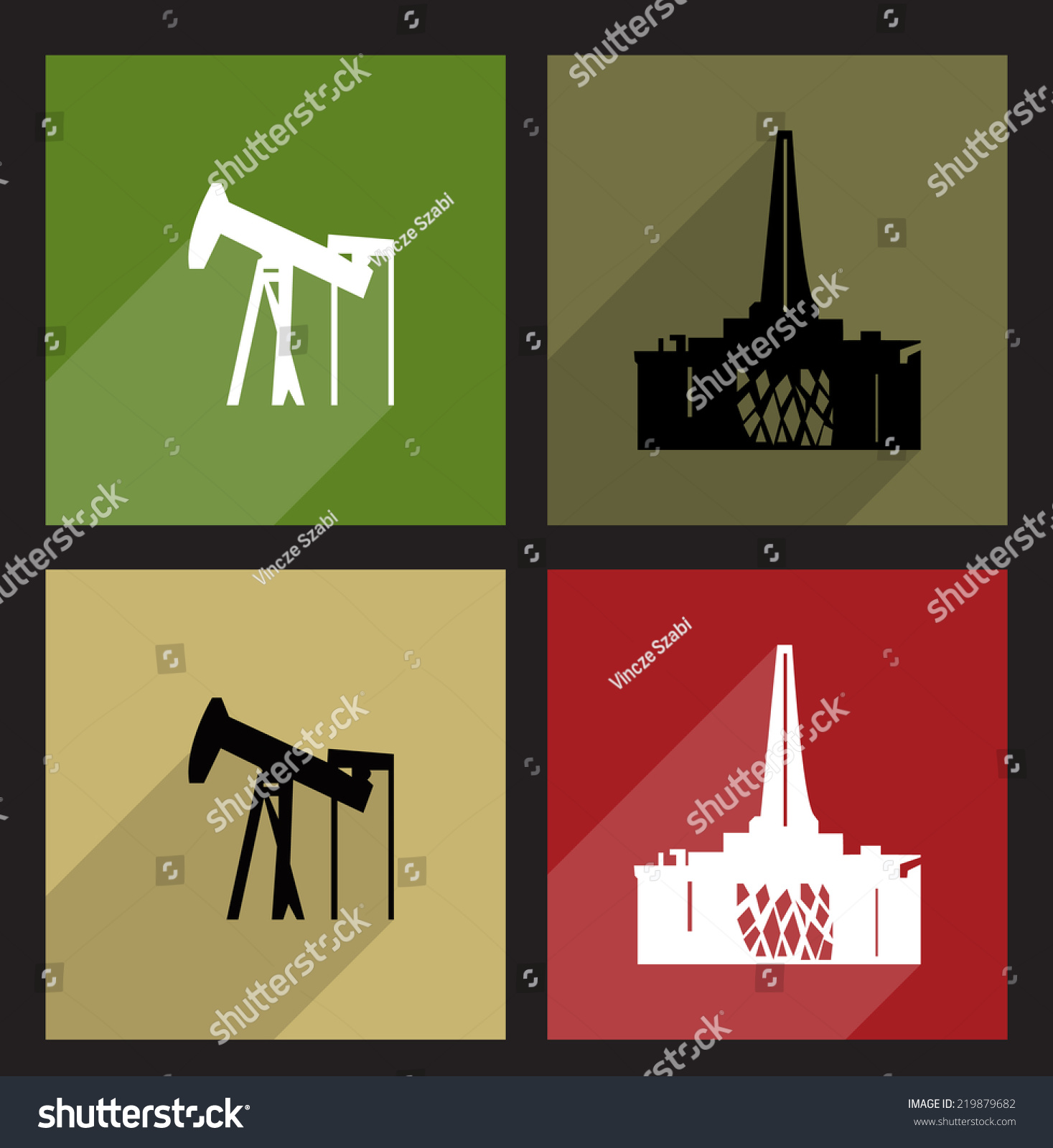 Oil Drilling Icon Stock Vector (Royalty Free) 219879682 | Shutterstock