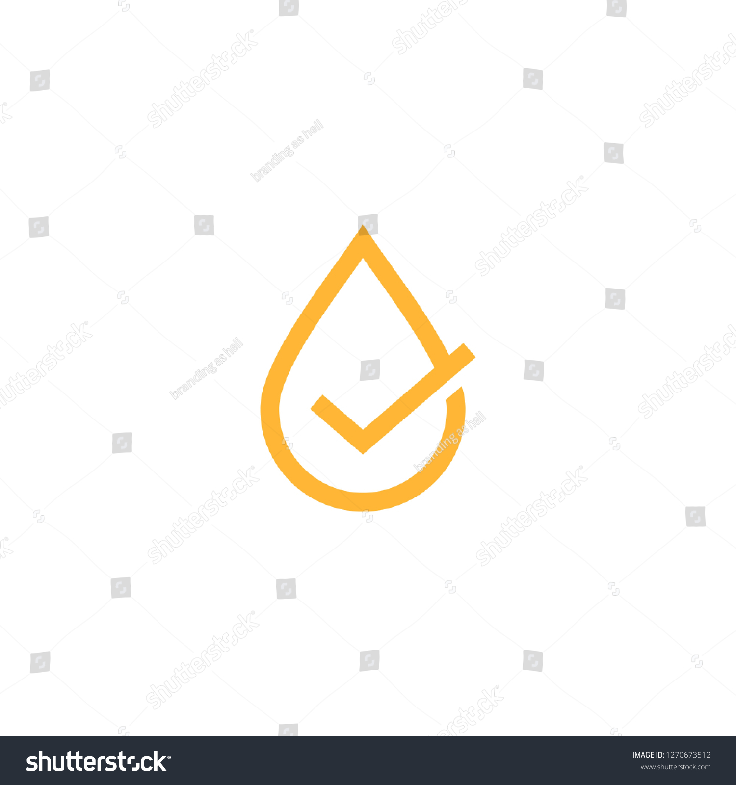 Oil Drop Check Logo Vector Icon Stock Vector (Royalty Free) 1270673512 ...