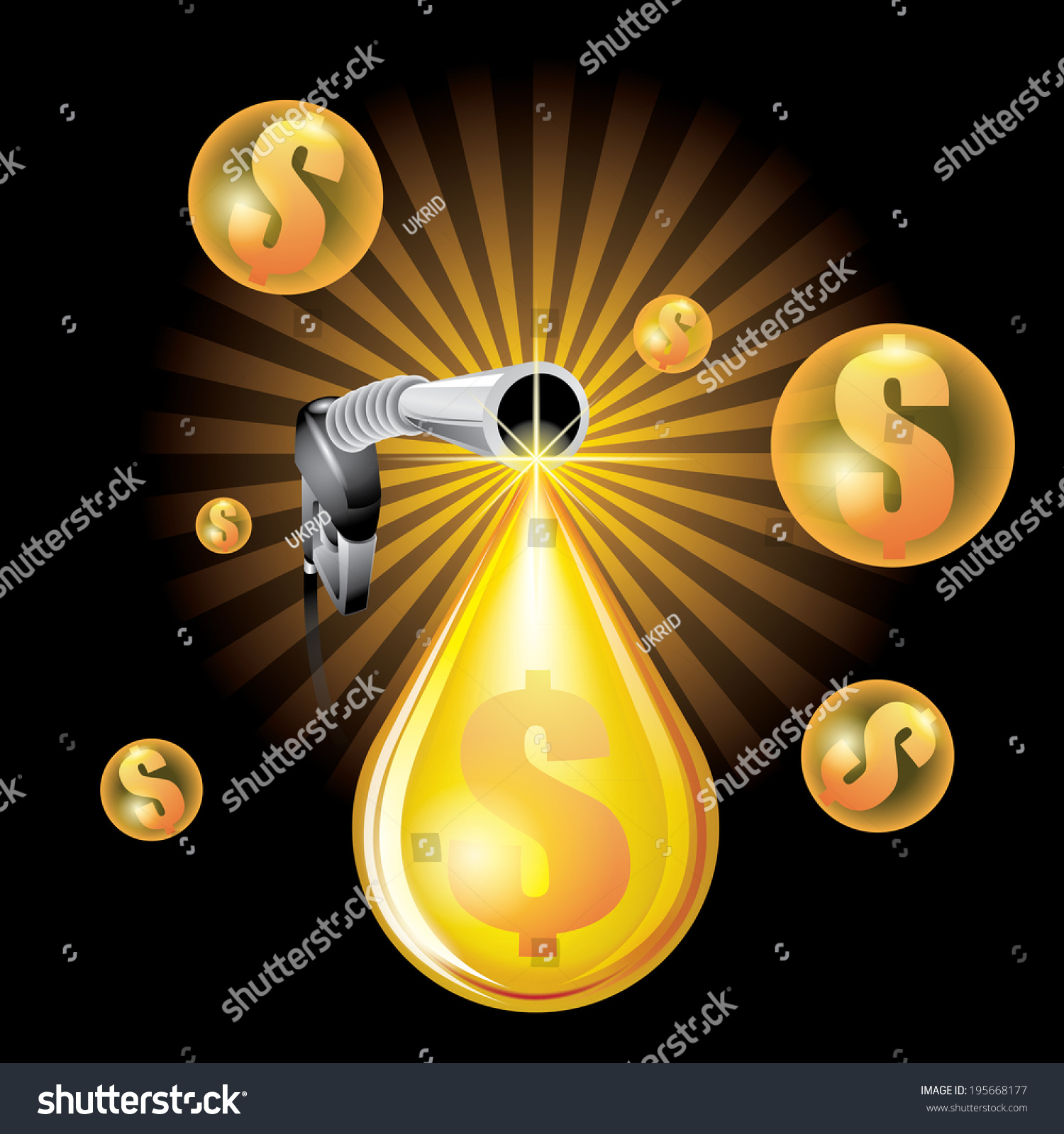 Oil Drop Concept Vector Illustration Stock Vector (Royalty Free ...