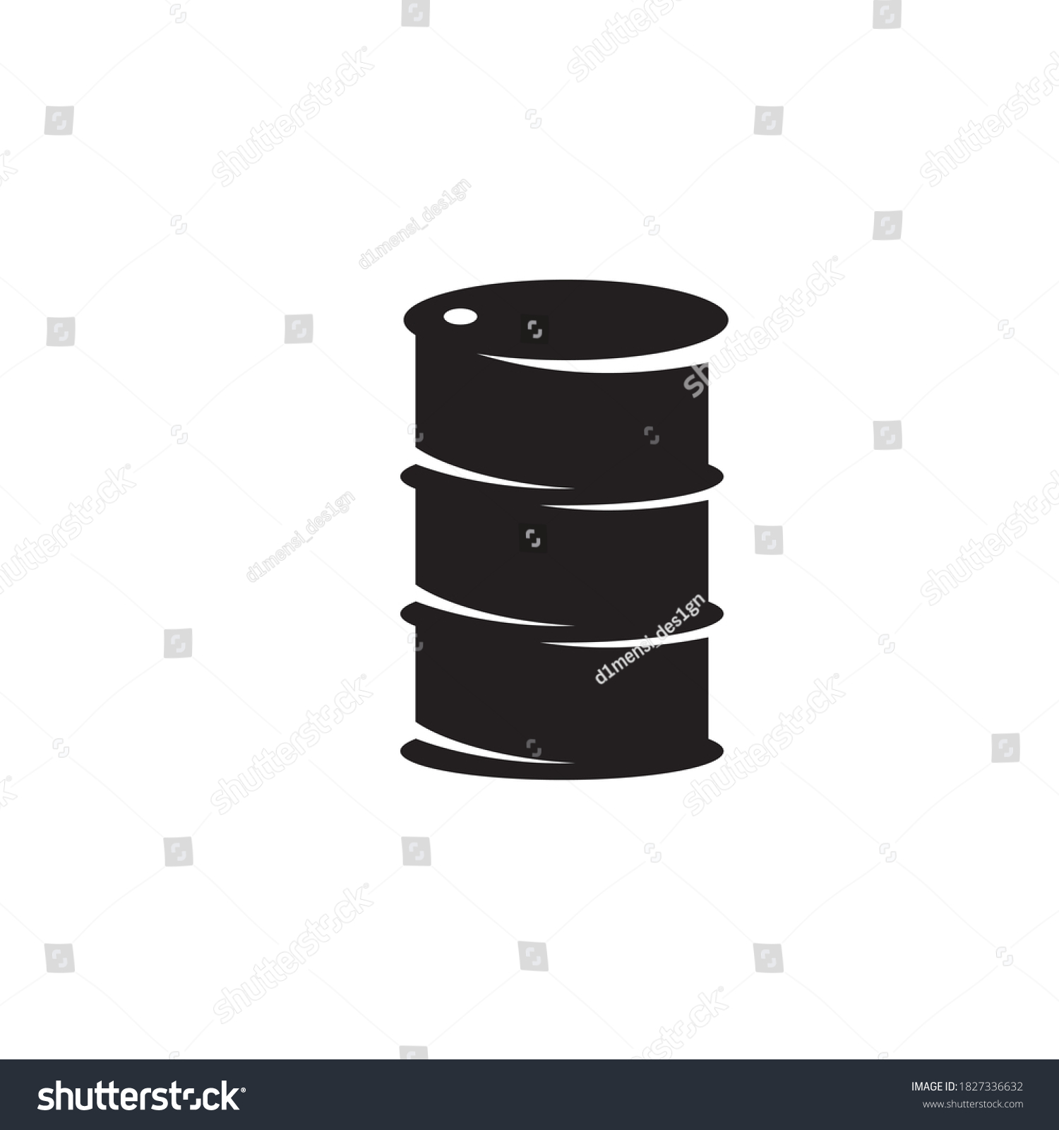 Oil Drum Logo Design Vector Template Stock Vector (Royalty Free) 1827336632