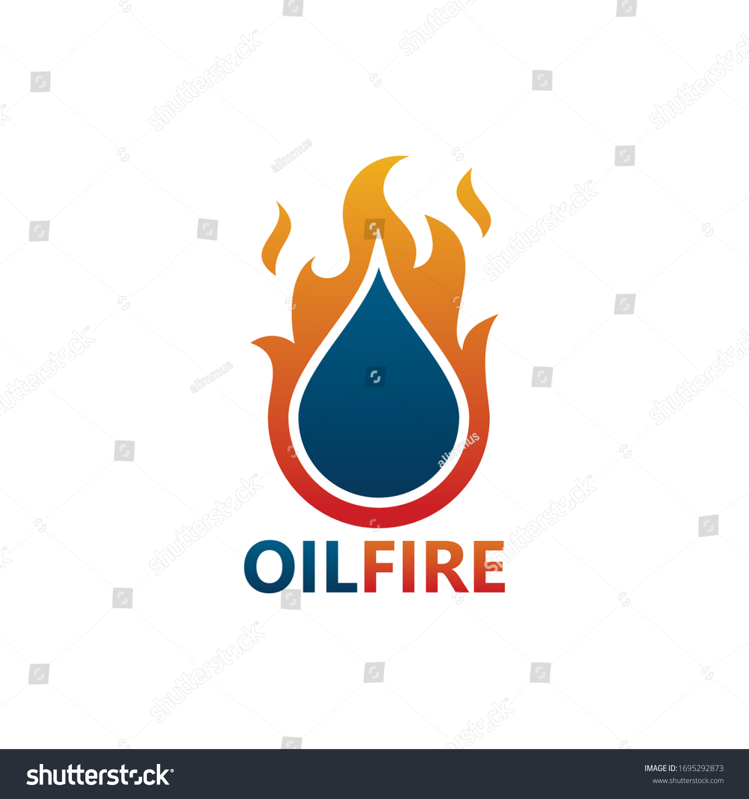 Oil Fire Logo Template Design Stock Vector (Royalty Free) 1695292873 ...