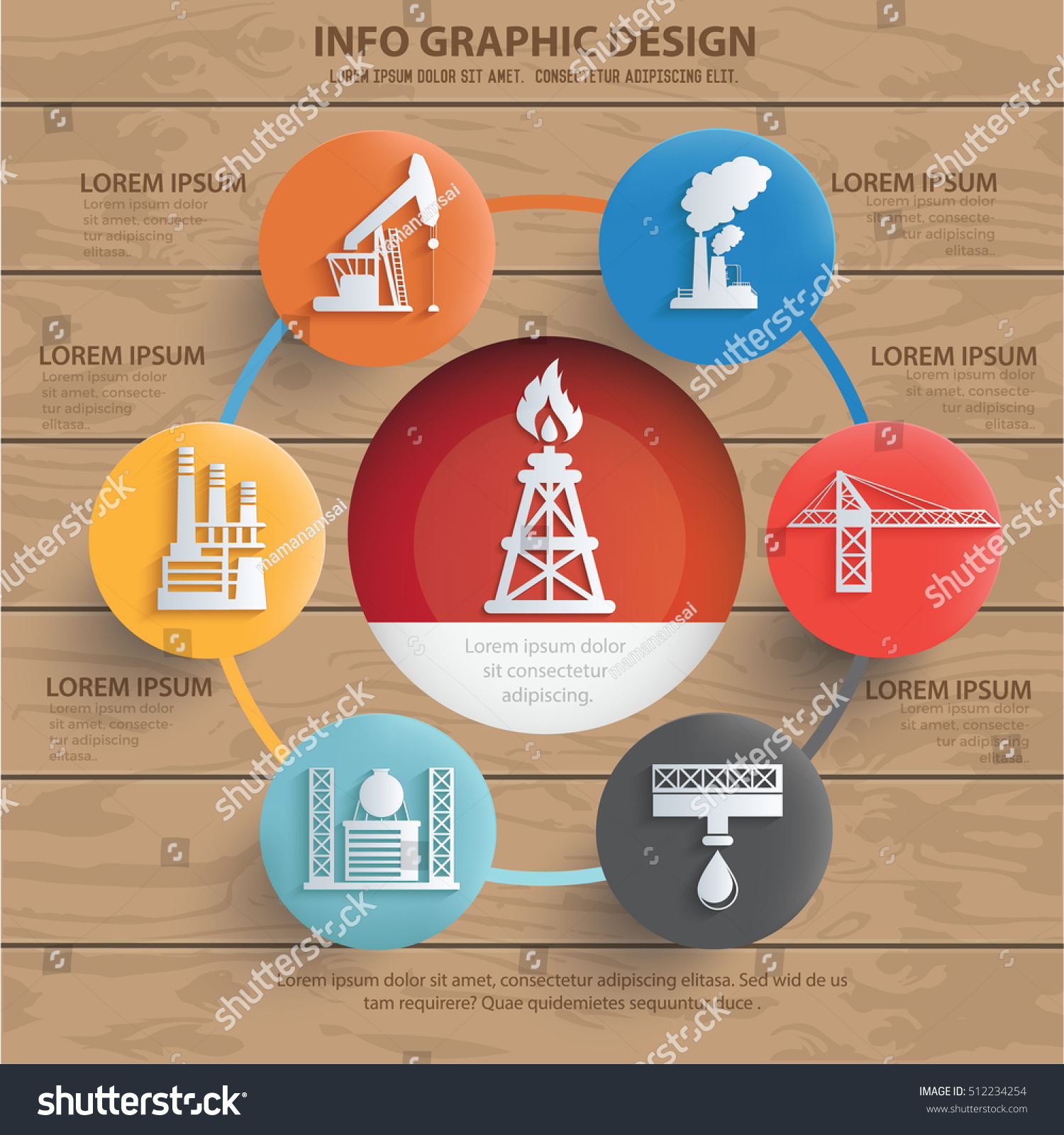 Oil Industry Concept Designvector Stock Vector (Royalty Free) 512234254 ...