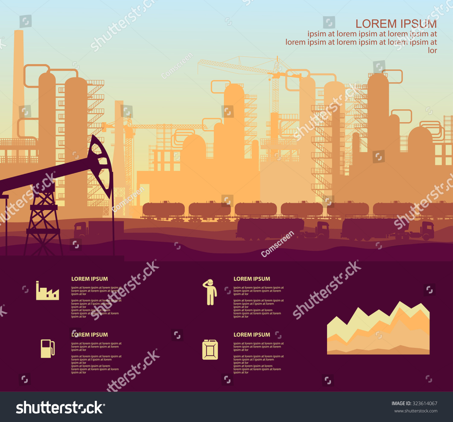 Oil Plant Stock Vector (Royalty Free) 323614067
