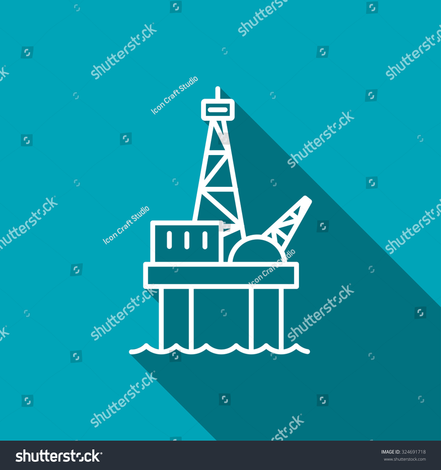 Oil Platform Icon Stock Vector (Royalty Free) 324691718 | Shutterstock