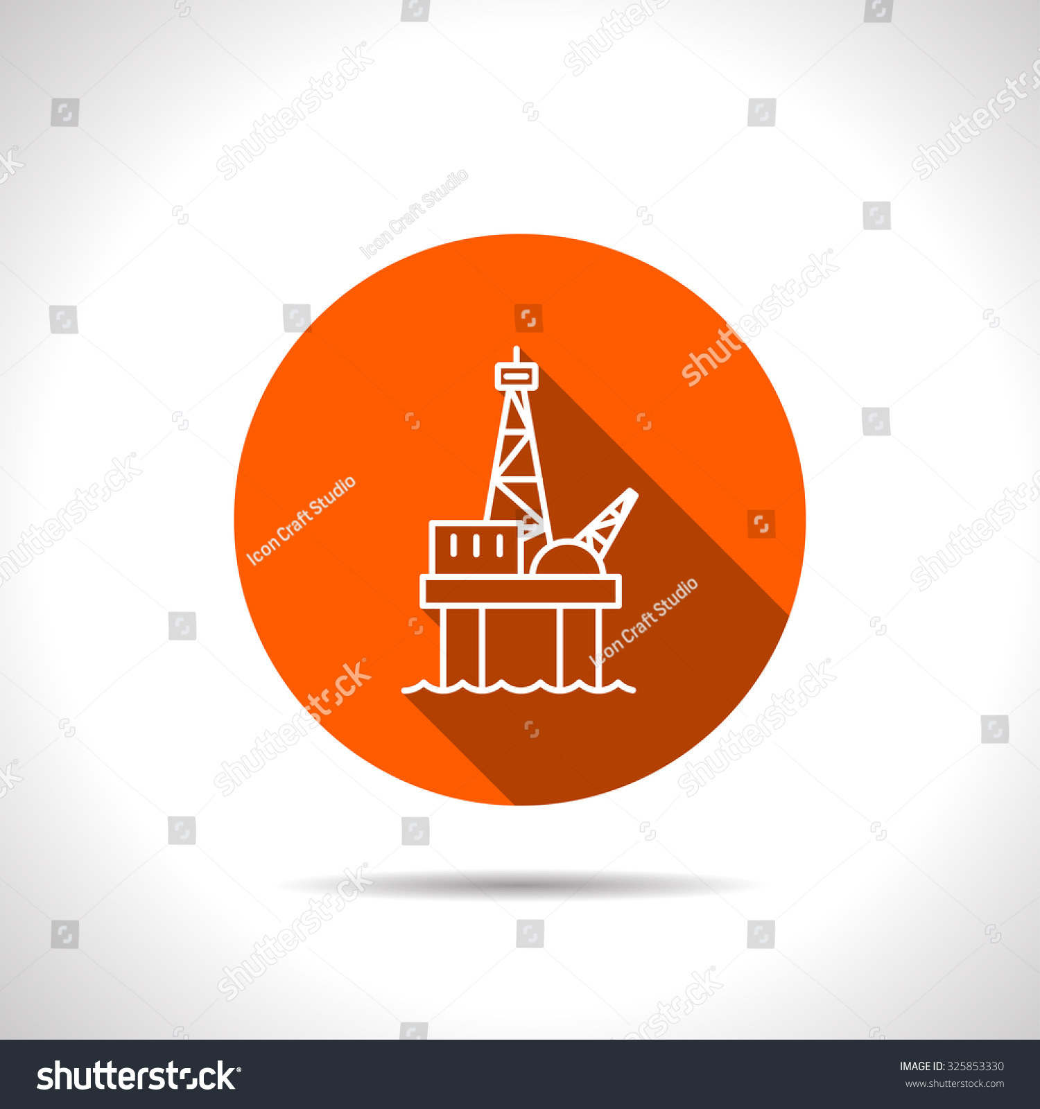 Oil Platform Icon Stock Vector (Royalty Free) 325853330 | Shutterstock