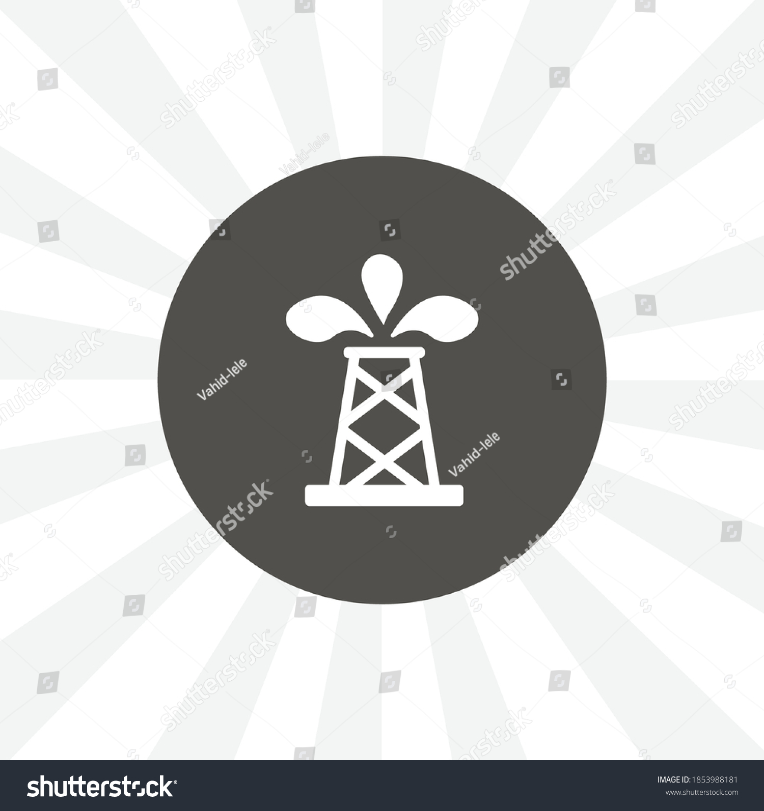 Oil Well Icon Pumpjack Isolated Solid: เวกเตอร์สต็อก (ปลอดค่าลิขสิทธิ์ ...