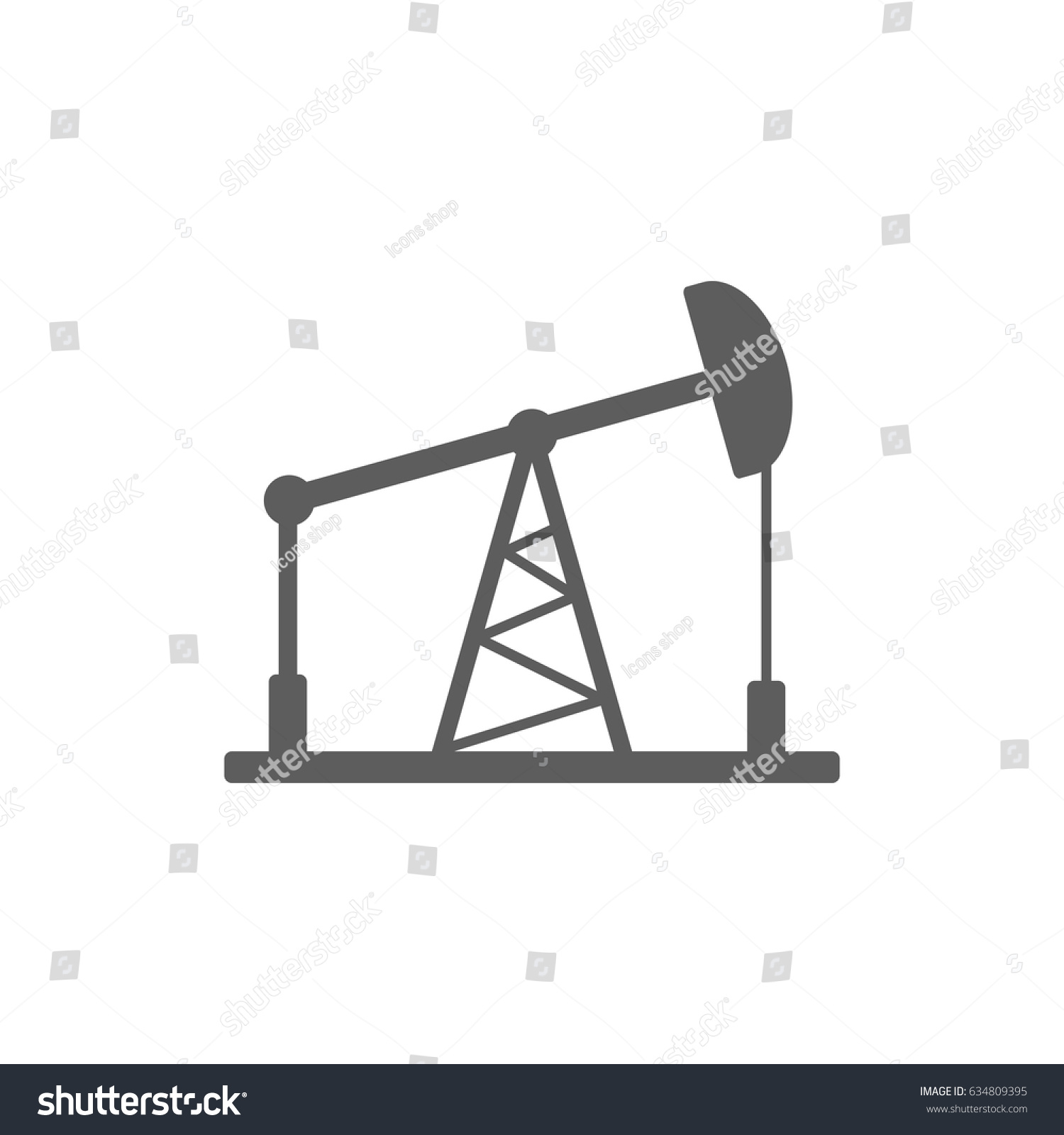 Oil Well Icon Vector Stock Vector (Royalty Free) 634809395