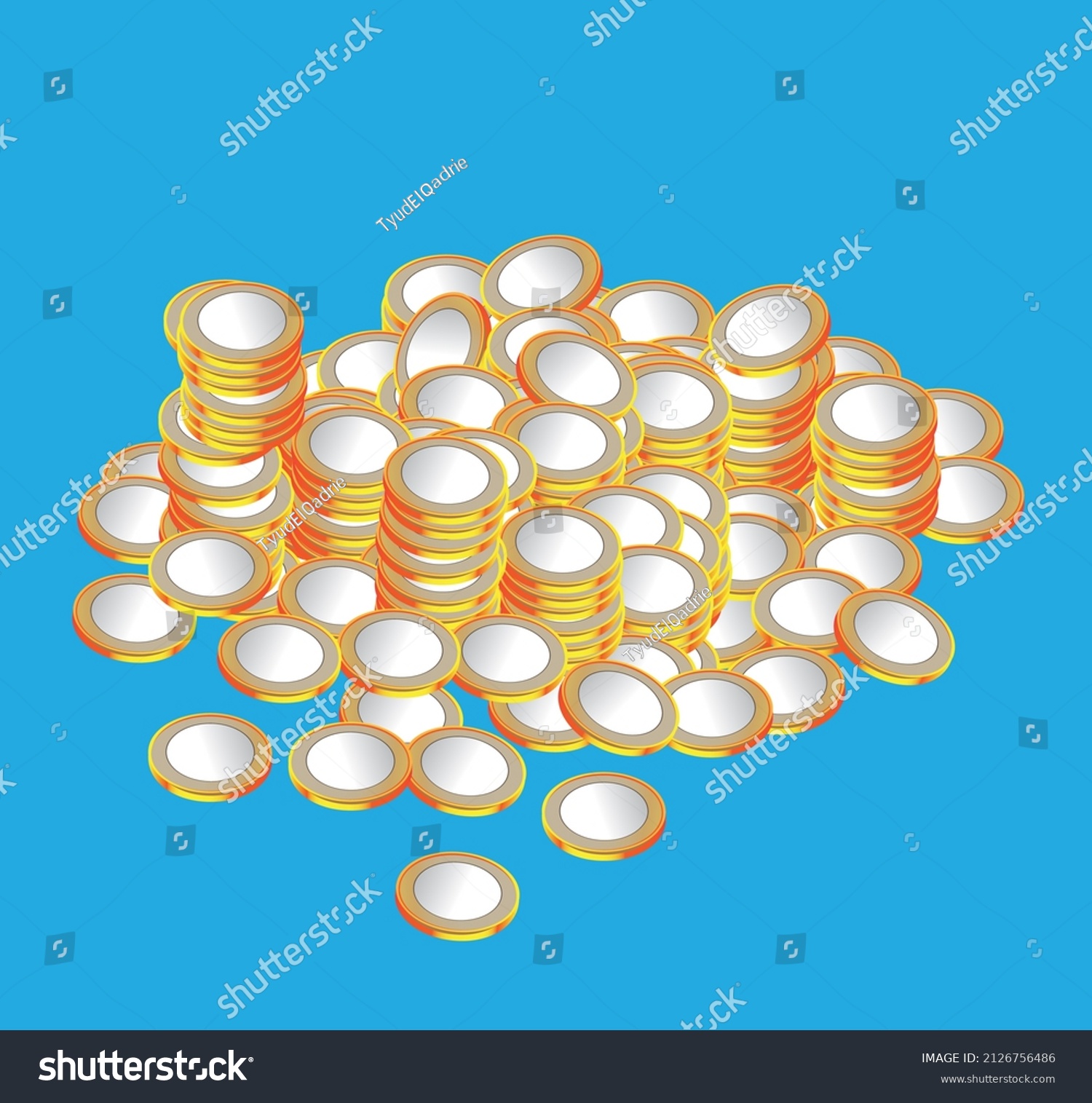 Oins Vector Illustration Blue Background Stock Vector (Royalty Free ...
