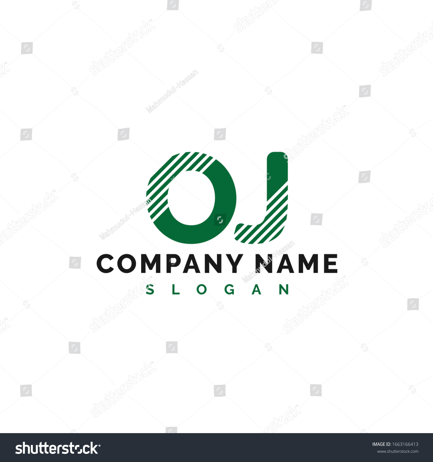 Oj Letter Logo Design Oj Letter Stock Vector (Royalty Free) 1663166413