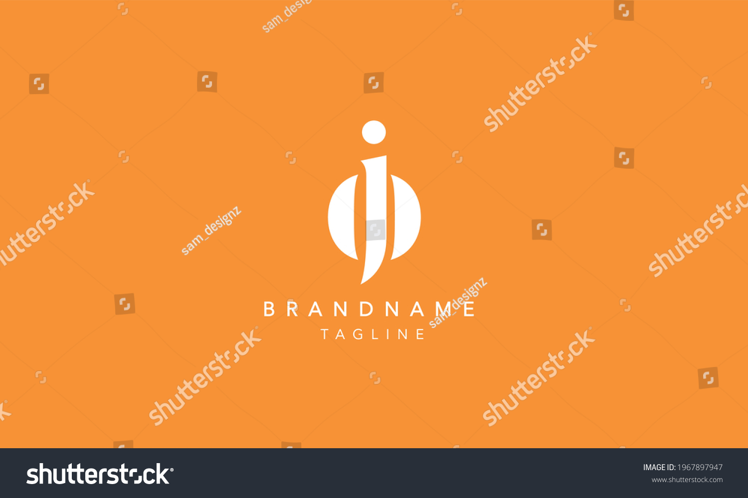 Oj Lowercase Letter Initial Icon Logo Stock Vector (Royalty Free ...