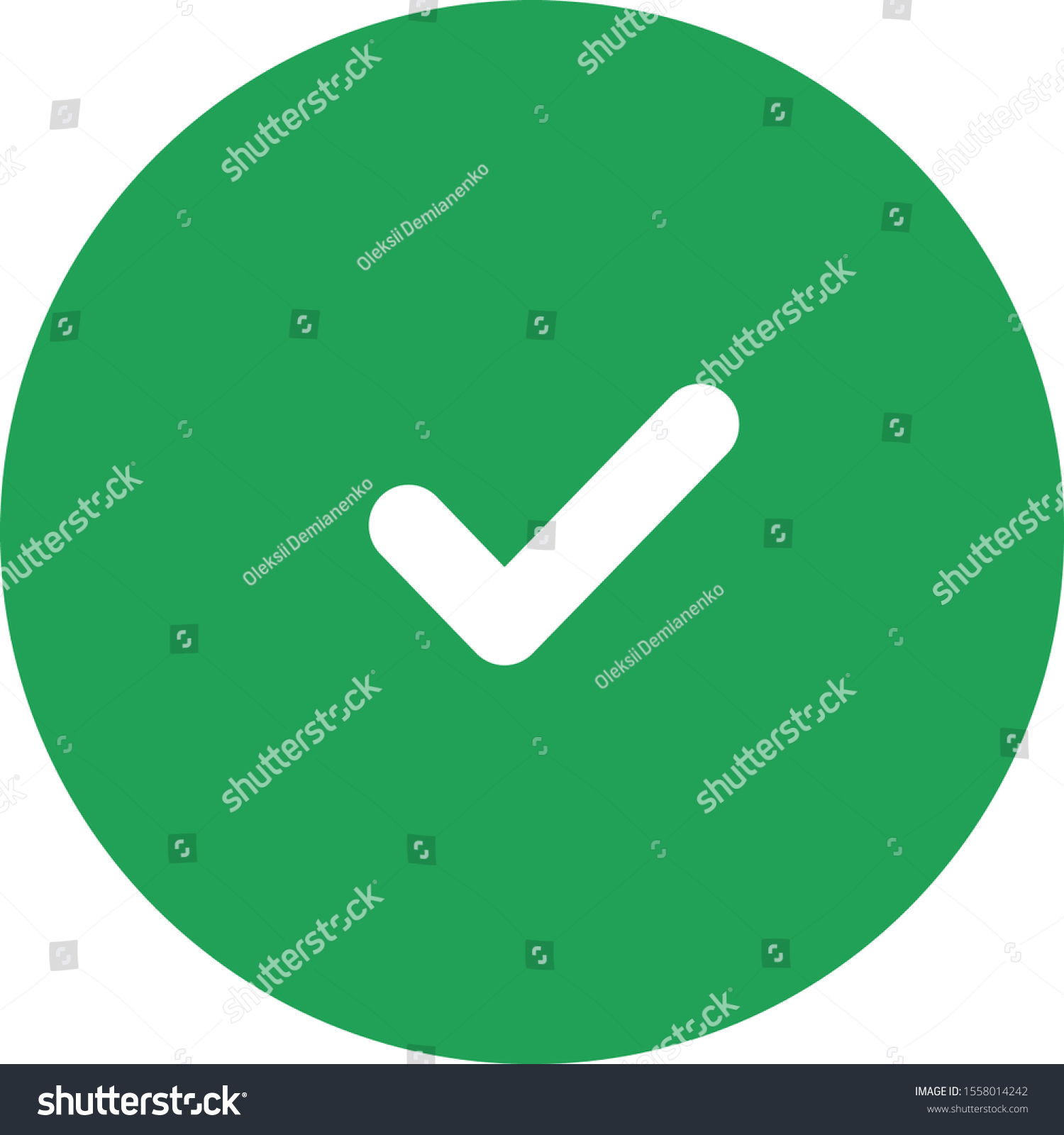 「Ok Done Check Mark Approved Vector」のベクター画像素材（ロイヤリティフリー） 1558014242 ...