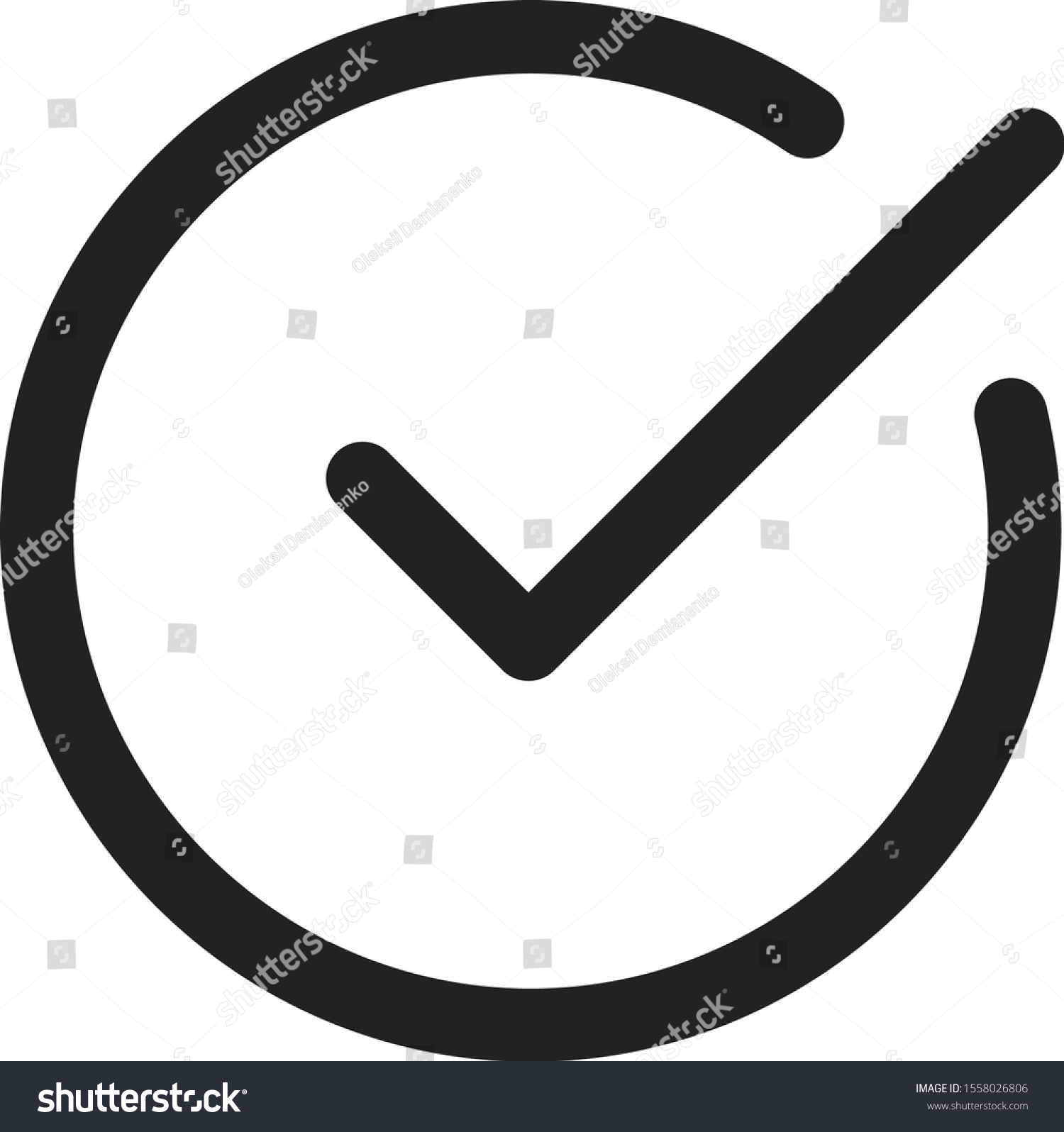 Ok Done Check Mark Approved Vector 스톡 벡터(로열티 프리) 1558026806 | Shutterstock