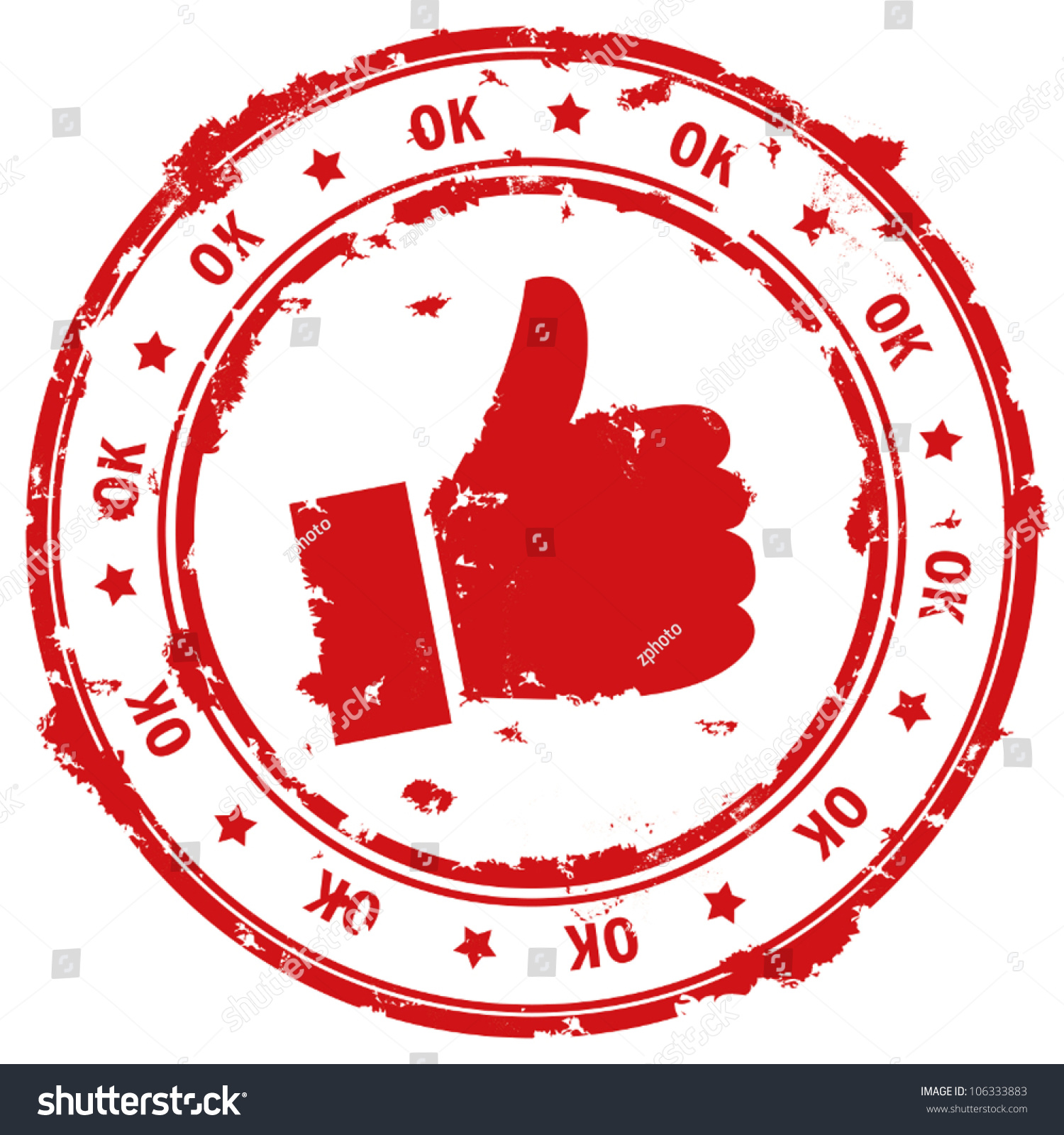 Ok Hand Rubber Stamp Stock Vector 106333883 - Shutterstock