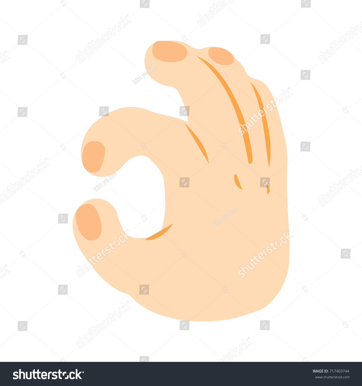 Ok Hand Sign Vector Eps10 Stock Vector (Royalty Free) 717469744 ...
