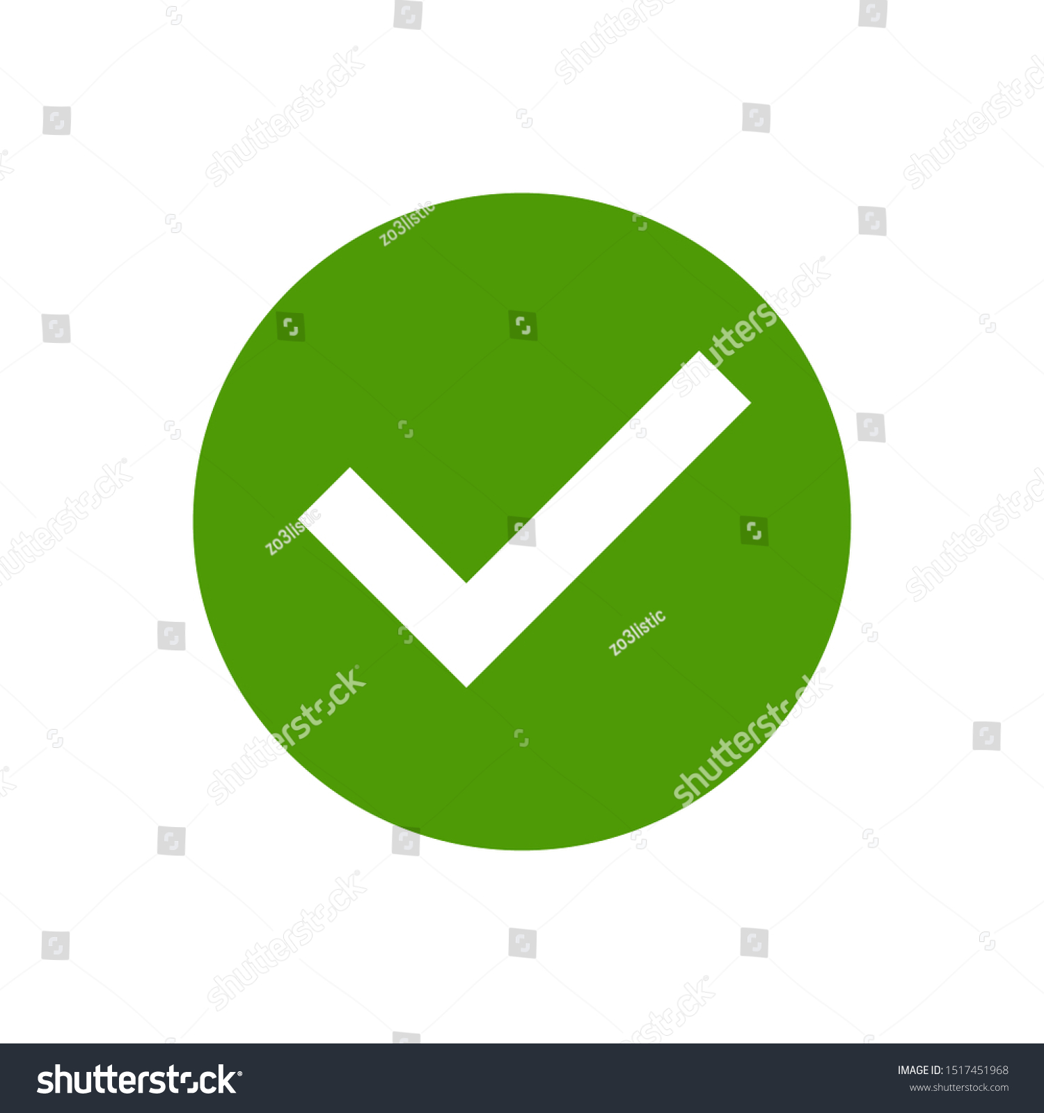 Ok Icon Vector Check Icon Vector Stock Vector (Royalty Free) 1517451968