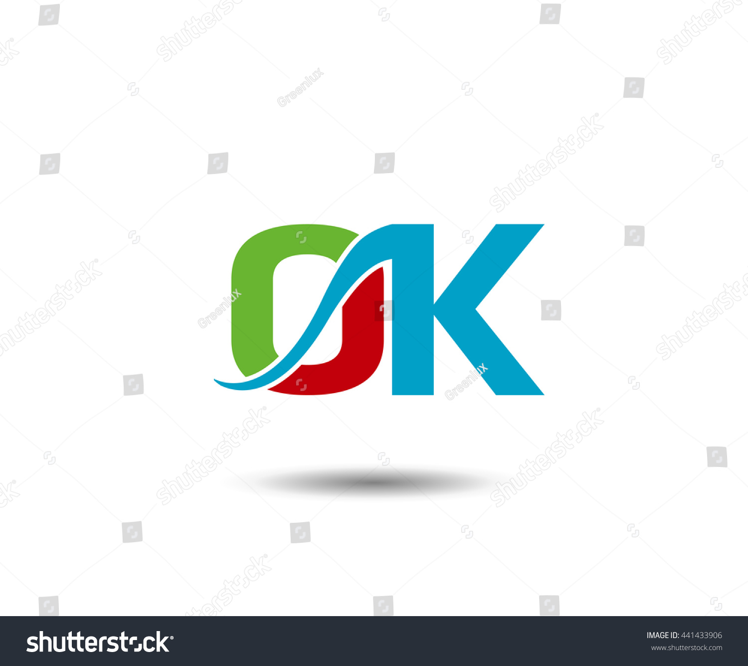 Ok Letter Logo Stock Vector (Royalty Free) 441433906 | Shutterstock
