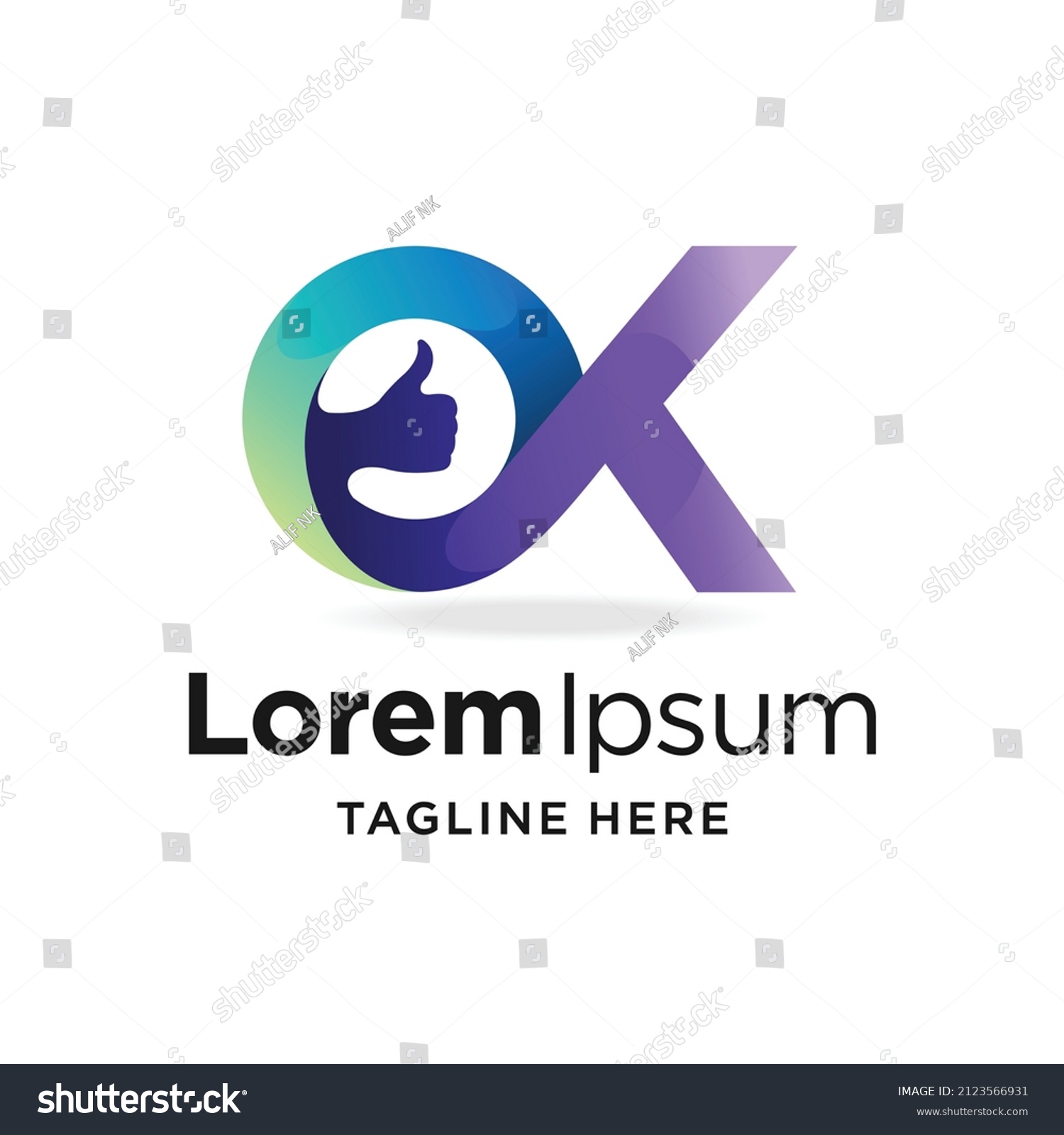 Ok Logo Hand Concept Stock Vector (Royalty Free) 2123566931 | Shutterstock