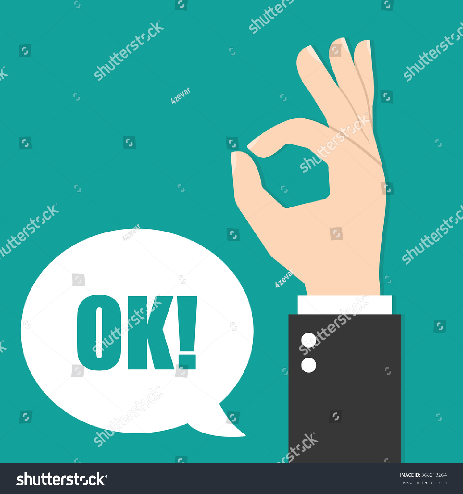 Okay Hand Icon Stock Vector 368213264 - Shutterstock