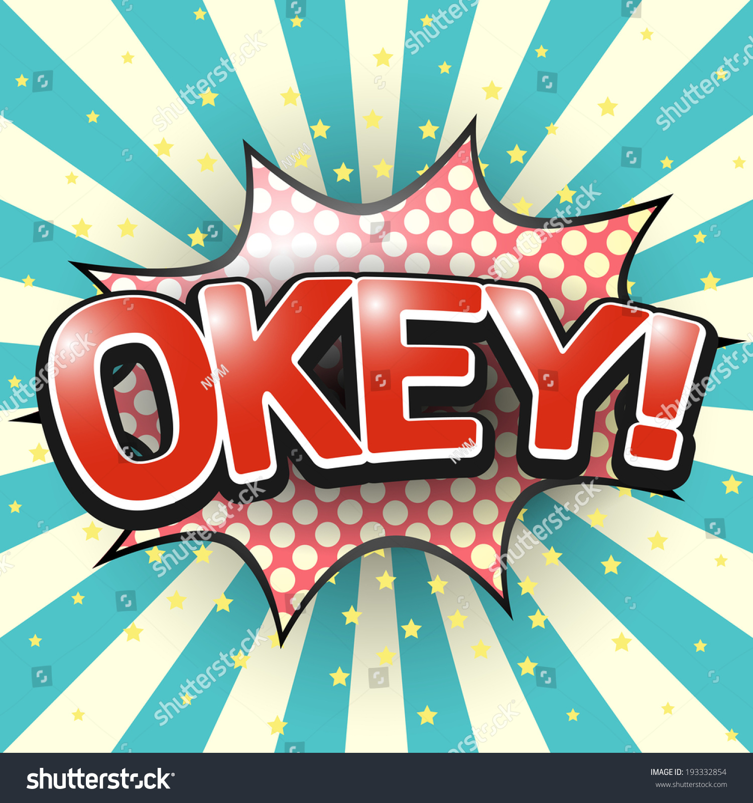 Okey Comic Speech Bubble Vector Illustration Stock Vector (Royalty Free ...