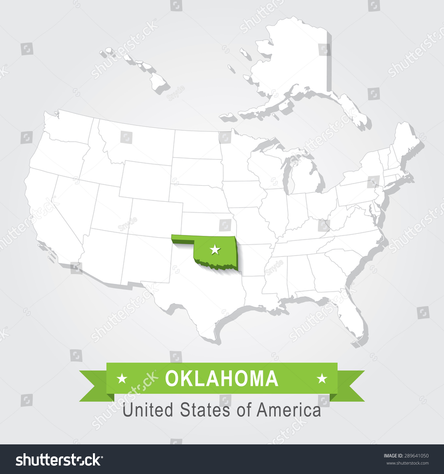 Oklahoma State Usa Administrative Map: vector de stock (libre de ... Oklahoma State Usa Administrative Map: vector de stock (libre de ...