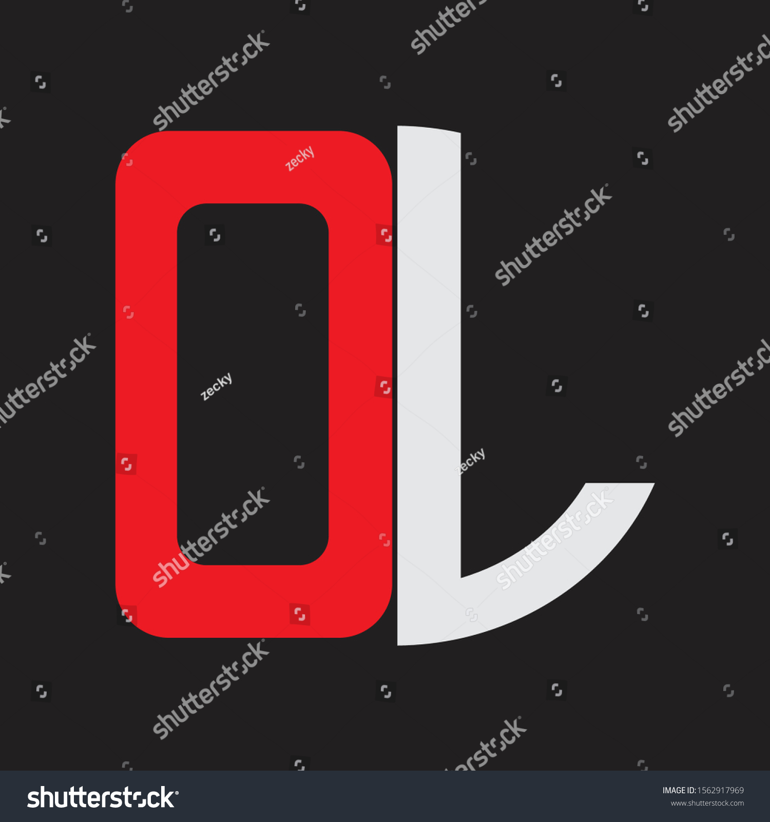 Ol Initial Logo Design Monogram Isolated Stock Vector (Royalty Free ...