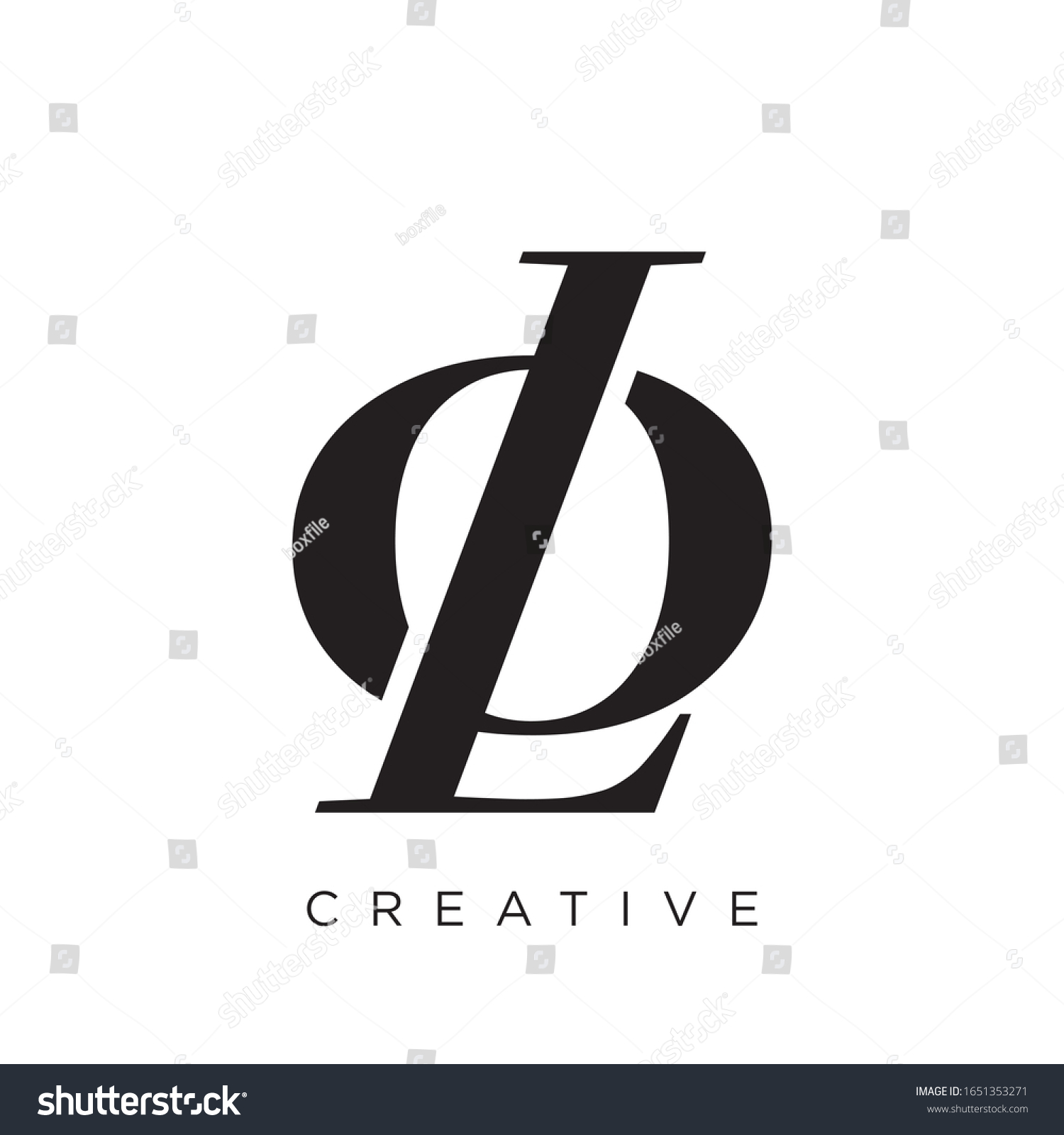 Ol Logo Design Vector Icon Symbol Stock Vector (Royalty Free) 1651353271