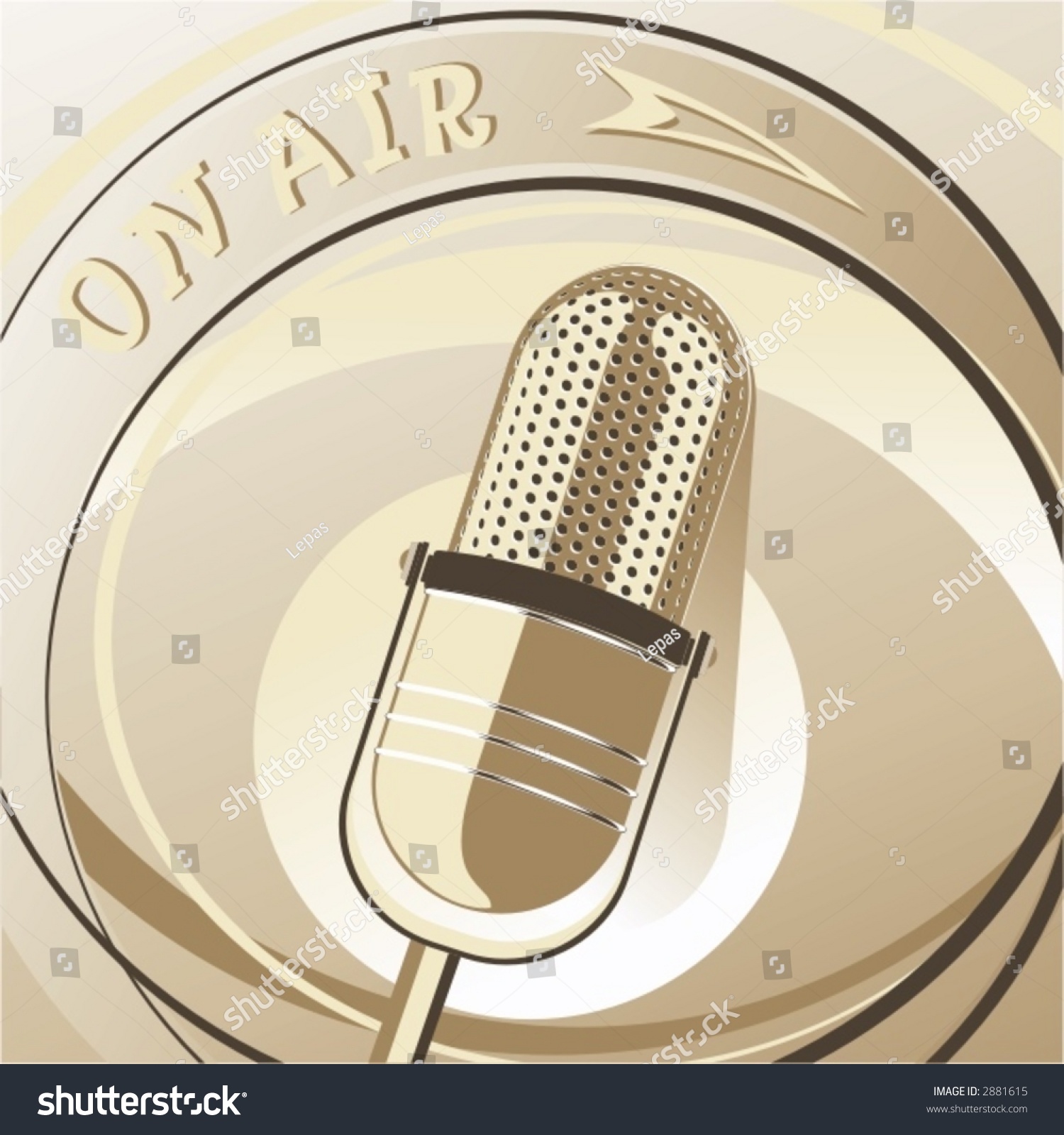 Old Brown Microphone Vector Illustration Stock Vector (Royalty Free ...