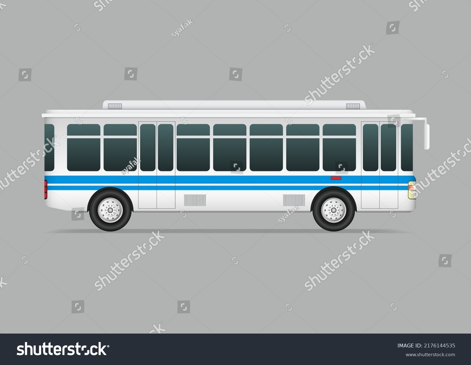 Old Bus Side View Isolated Stock Vector (Royalty Free) 2176144535 ...