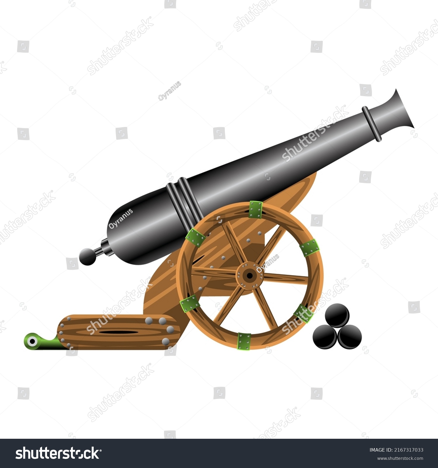 Old Cannon Vector White Background Stock Vector (Royalty Free ...