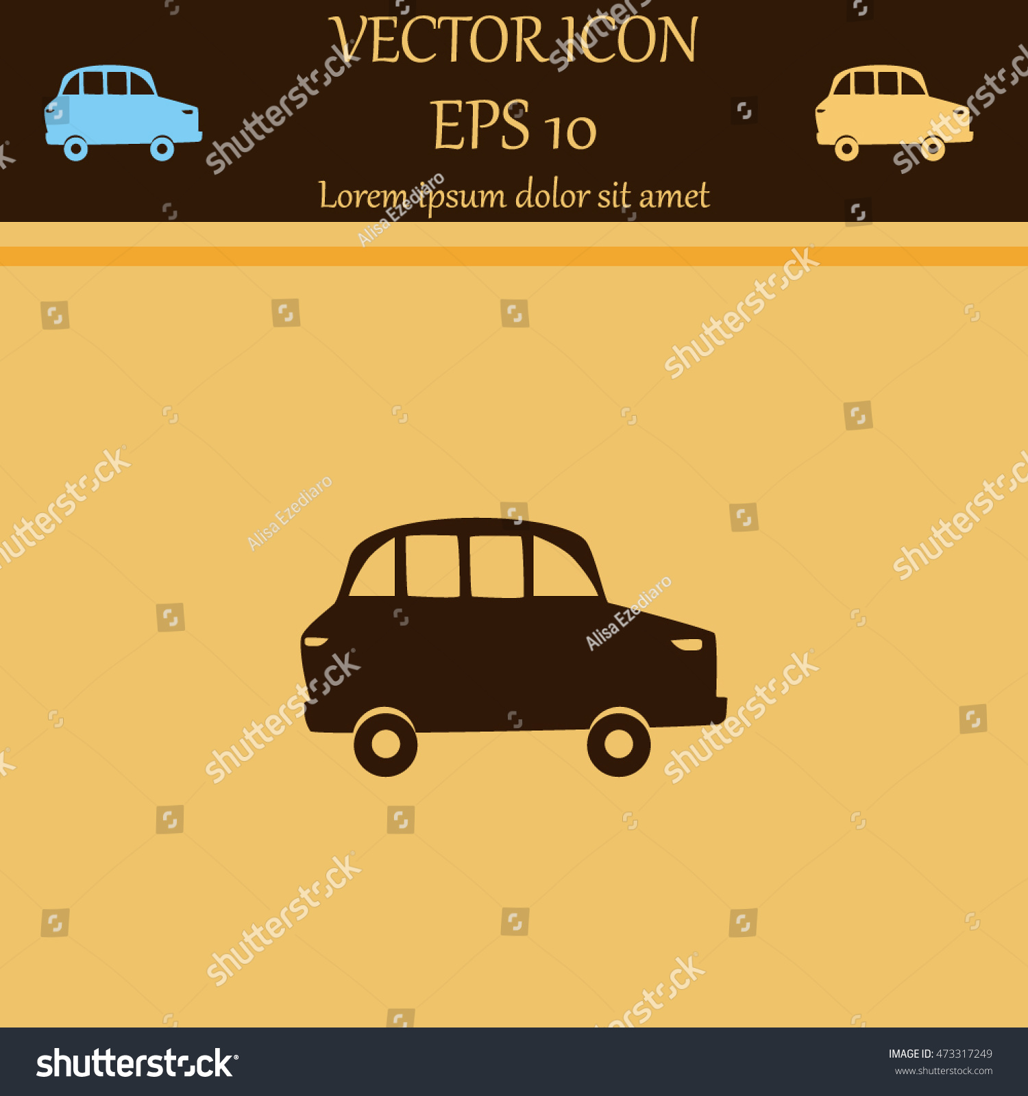 Old Car Icon Vector Stock Vector (Royalty Free) 473317249 | Shutterstock