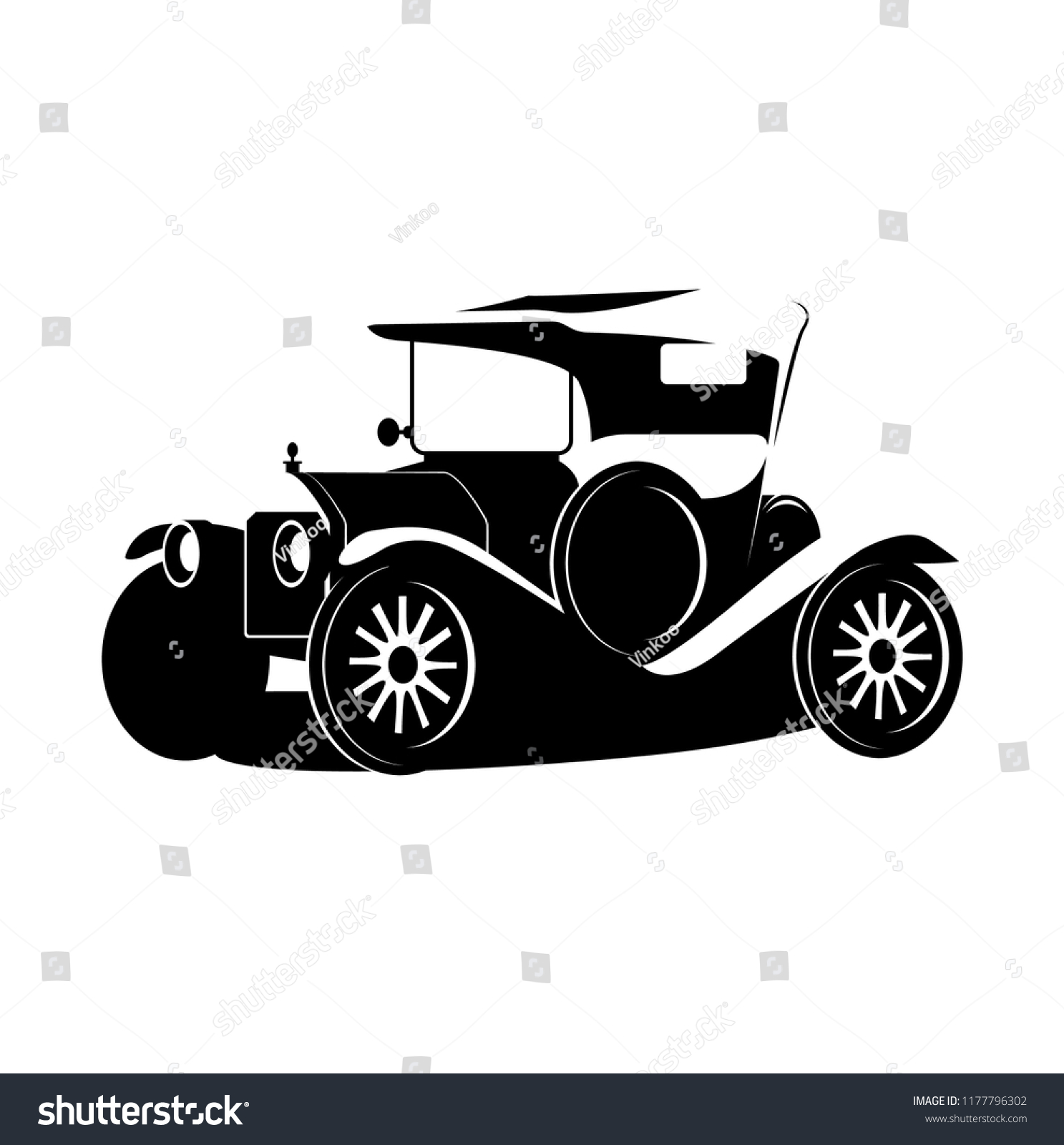 Old Car Logo Stock Vector (Royalty Free) 1177796302