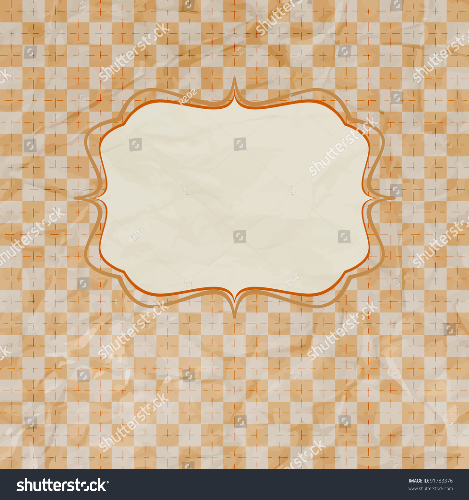 Old Card Design Orange Vintage Frame: vector de stock (libre de ...