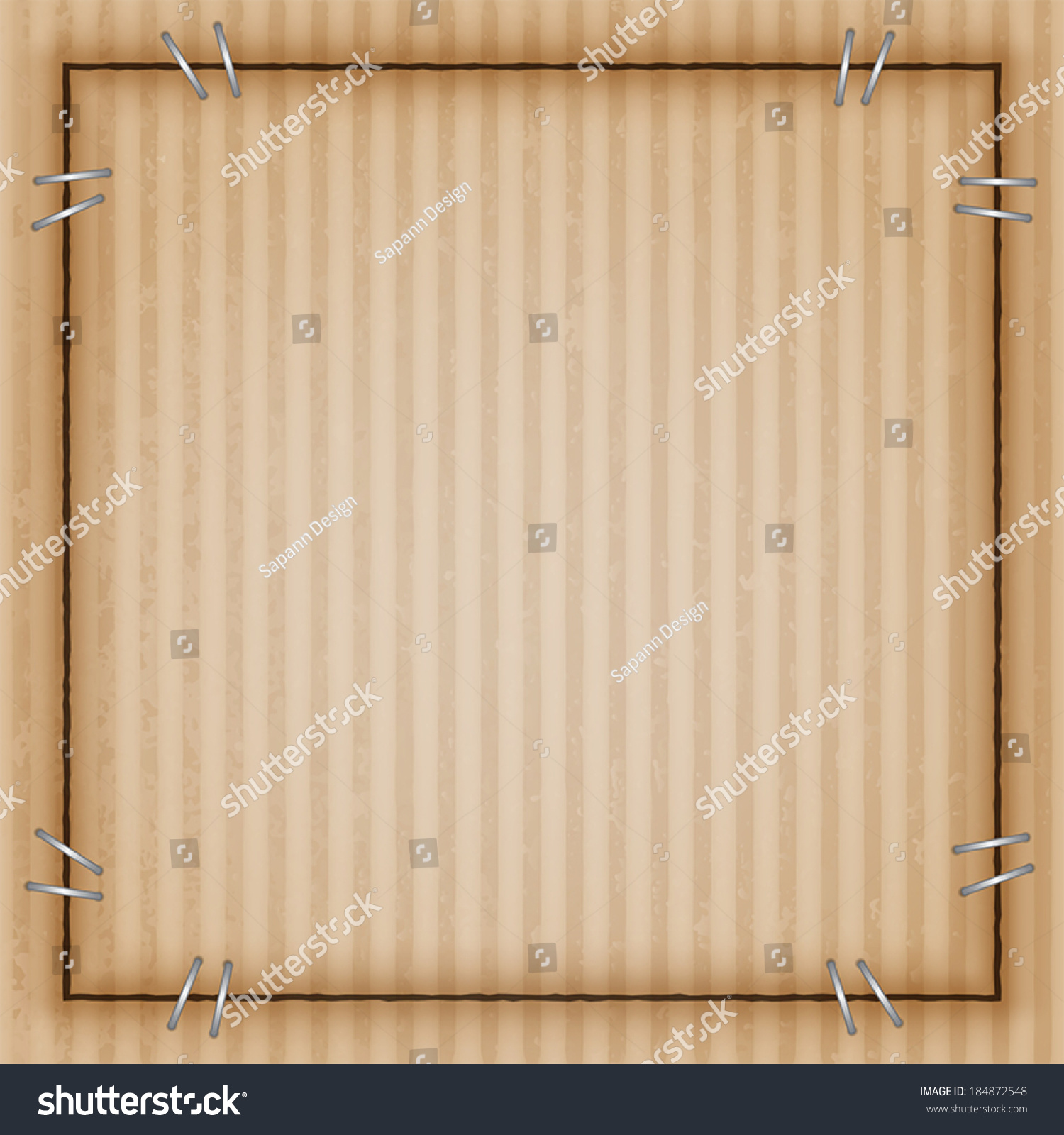 Old Cardboard Paper Texture Staples Vector Stock Vector (Royalty Free ...