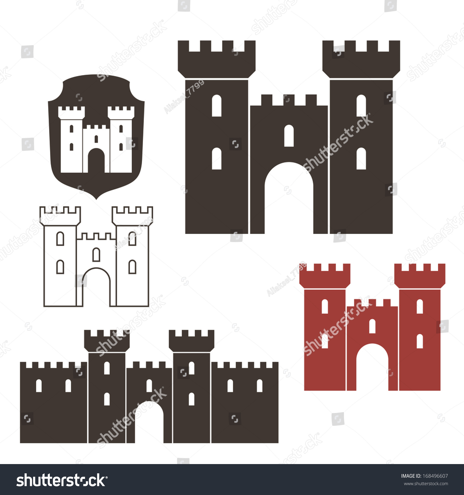 Old Castle Vector Illustration Eps10 Stock Vector (Royalty Free ...