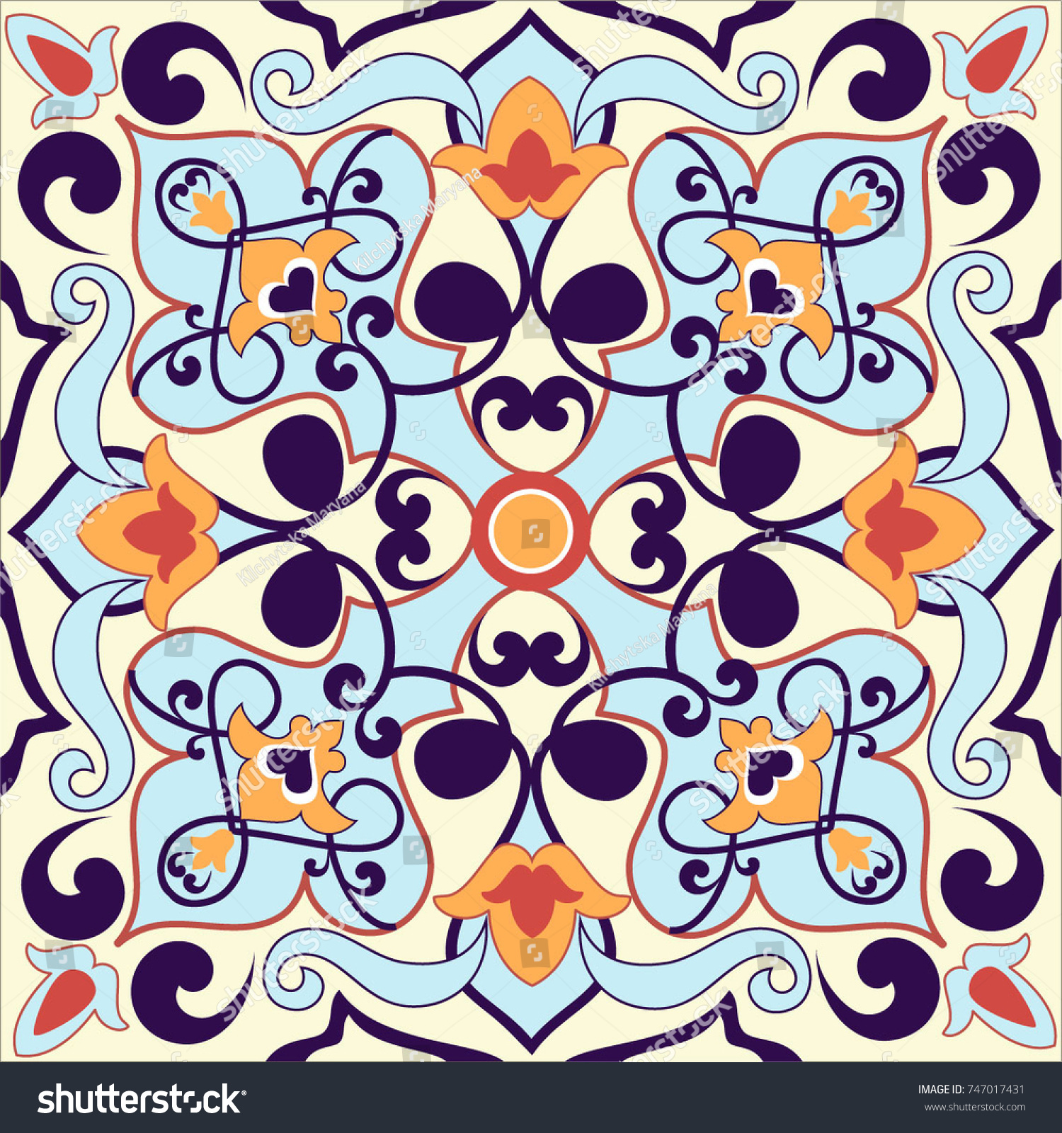 Old Ceramic Tile Wall Patterns Texture Stock Vector (Royalty Free ...