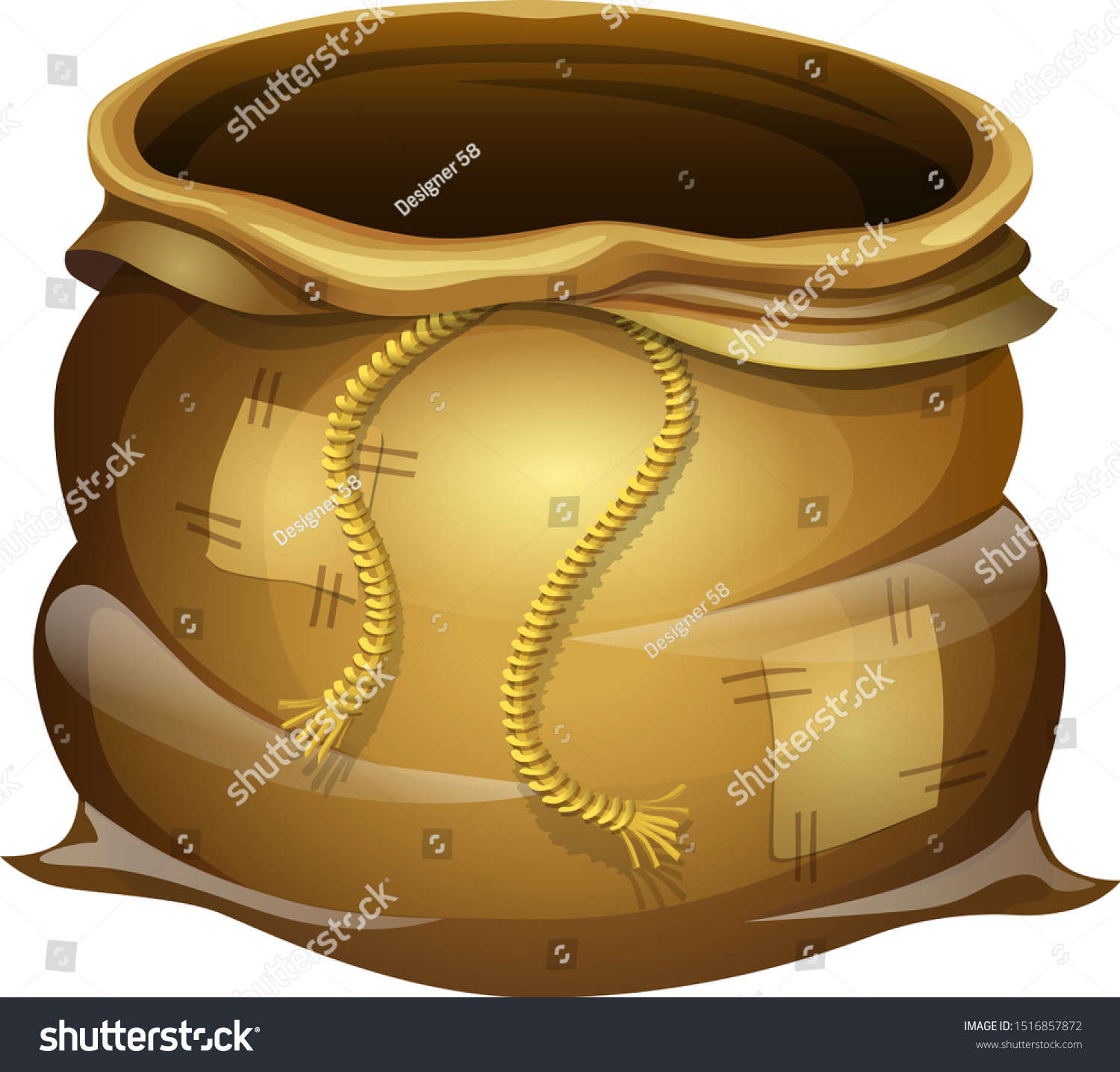 Old Empty Bag Ties Vector Drawing Stock Vector (Royalty Free ...