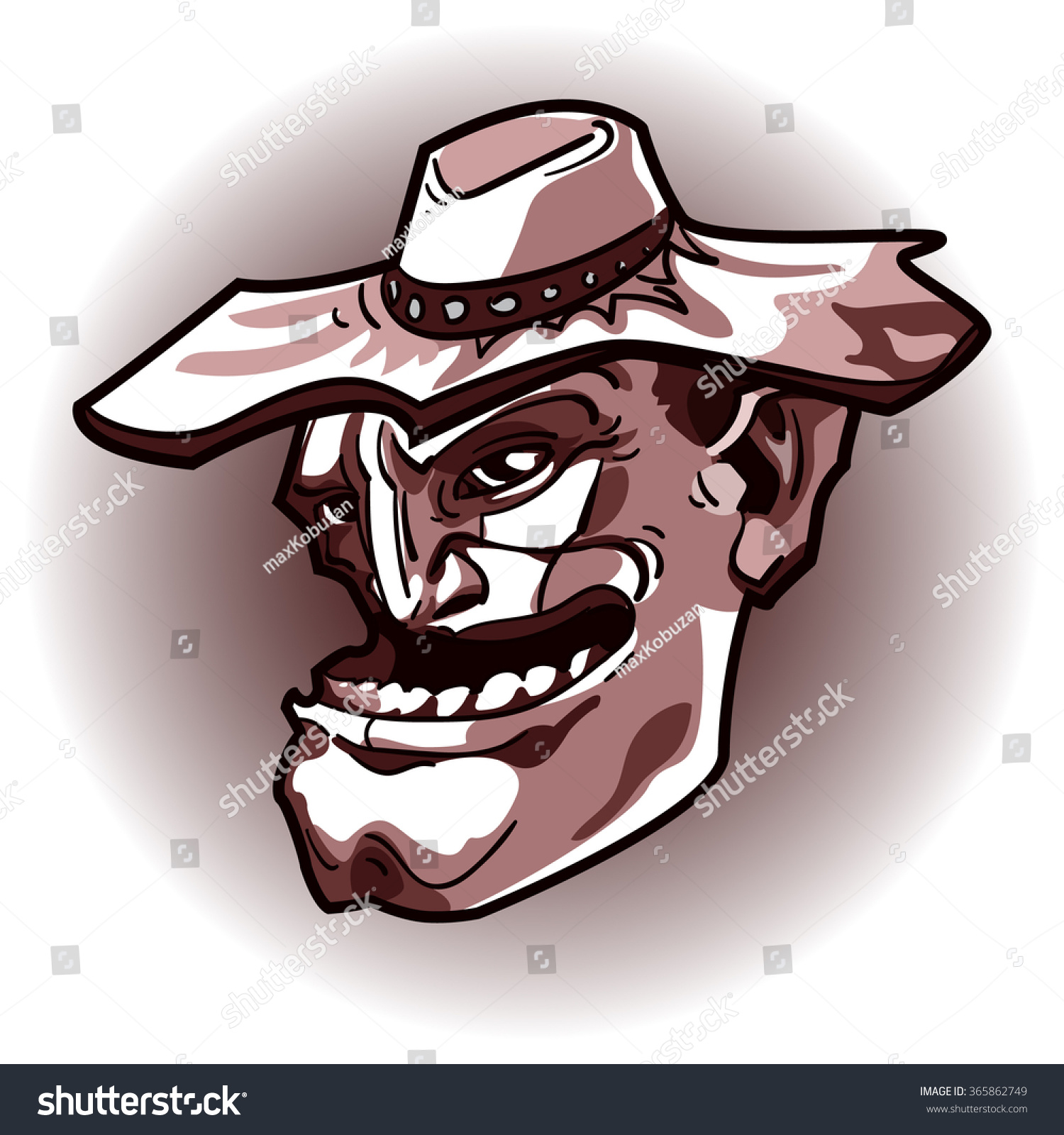 Old Evil Cowboy Hat Stock Vector (Royalty Free) 365862749 | Shutterstock