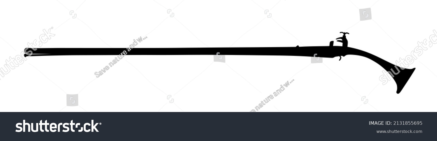 Old Flintlock Rifle Vector Silhouette Illustration Stock Vector ... Old Flintlock Rifle Vector Silhouette Illustration Stock Vector ...