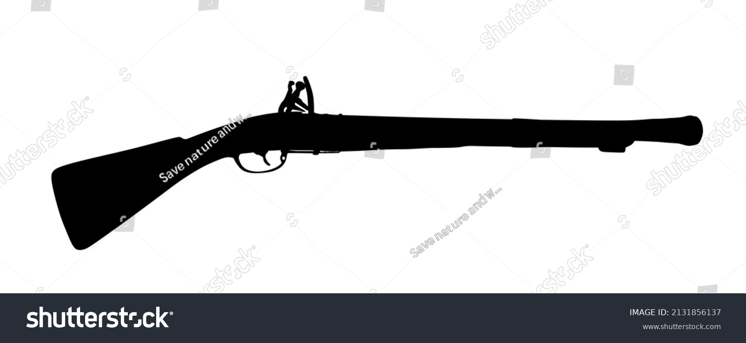 Old Flintlock Rifle Vector Silhouette Illustration Stock Vector ... Old Flintlock Rifle Vector Silhouette Illustration Stock Vector ...