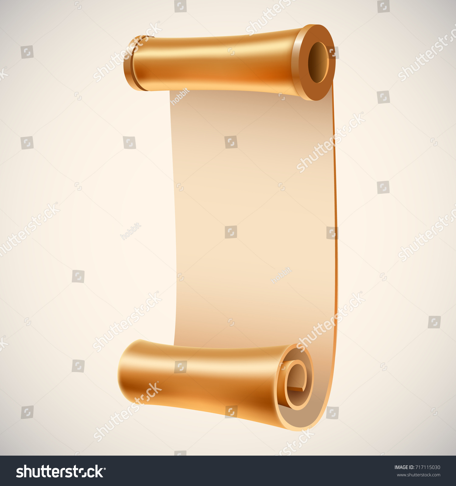 Old Golden Manuscript Ancient Empty Scroll: เวกเตอร์สต็อก (ปลอดค่า ...