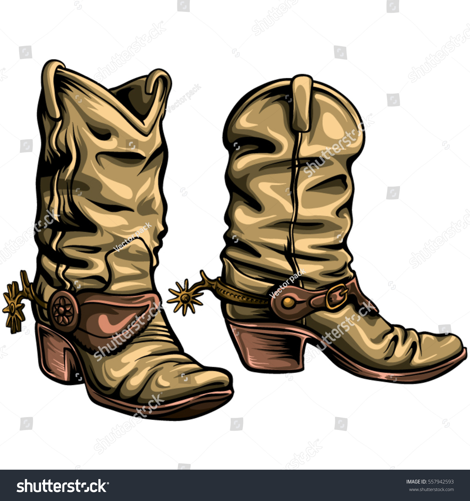 Old Gringo Cowboy Boots Vector Format: เวกเตอร์สต็อก (ปลอดค่าลิขสิทธิ์ ...
