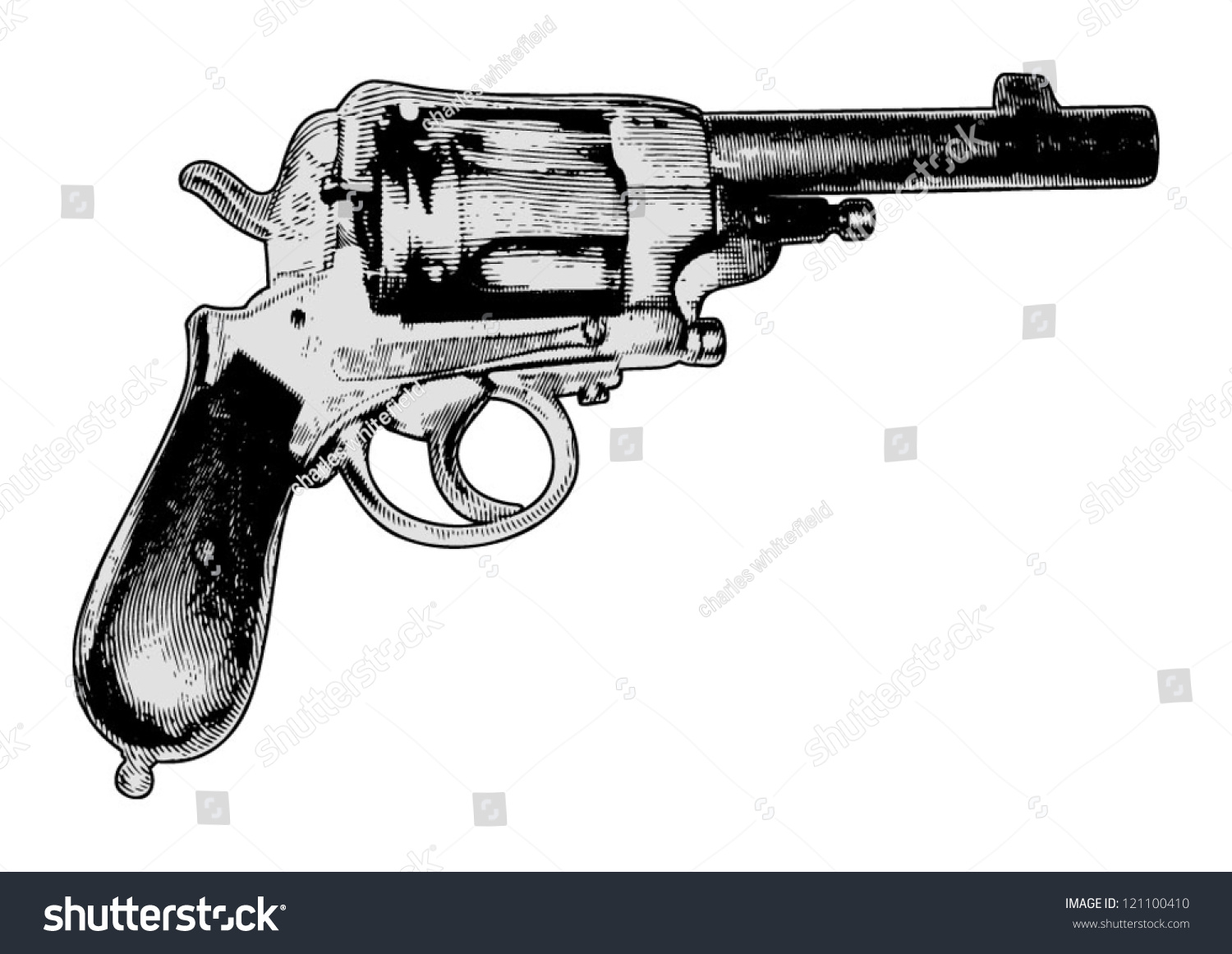 Old Gun Vector Engraving Stock Vector (Royalty Free) 121100410 ...