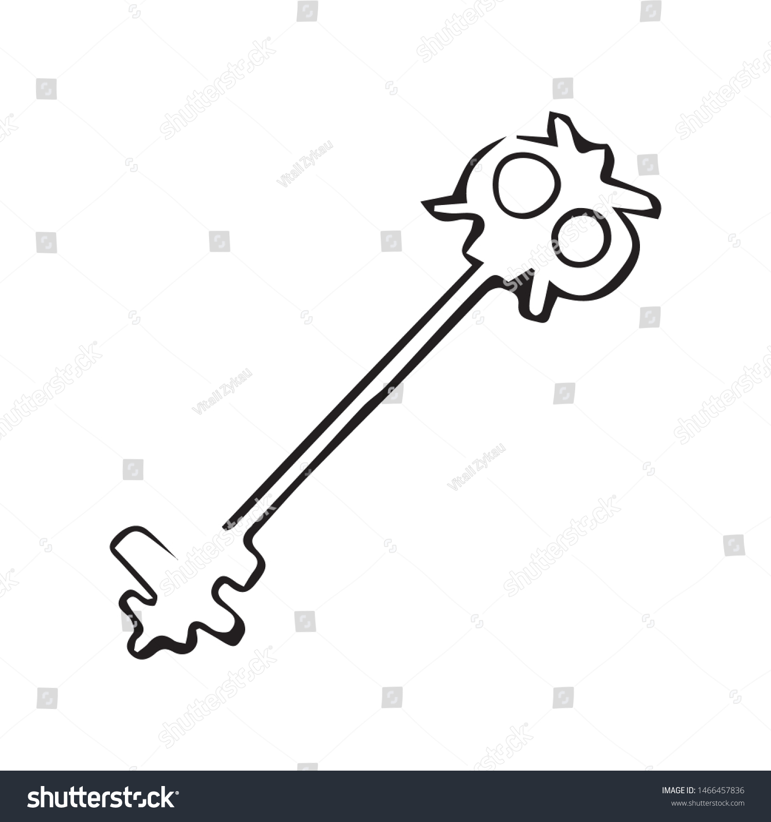 Old Key Drawing Vector Sketch: เวกเตอร์สต็อก (ปลอดค่าลิขสิทธิ์ ...