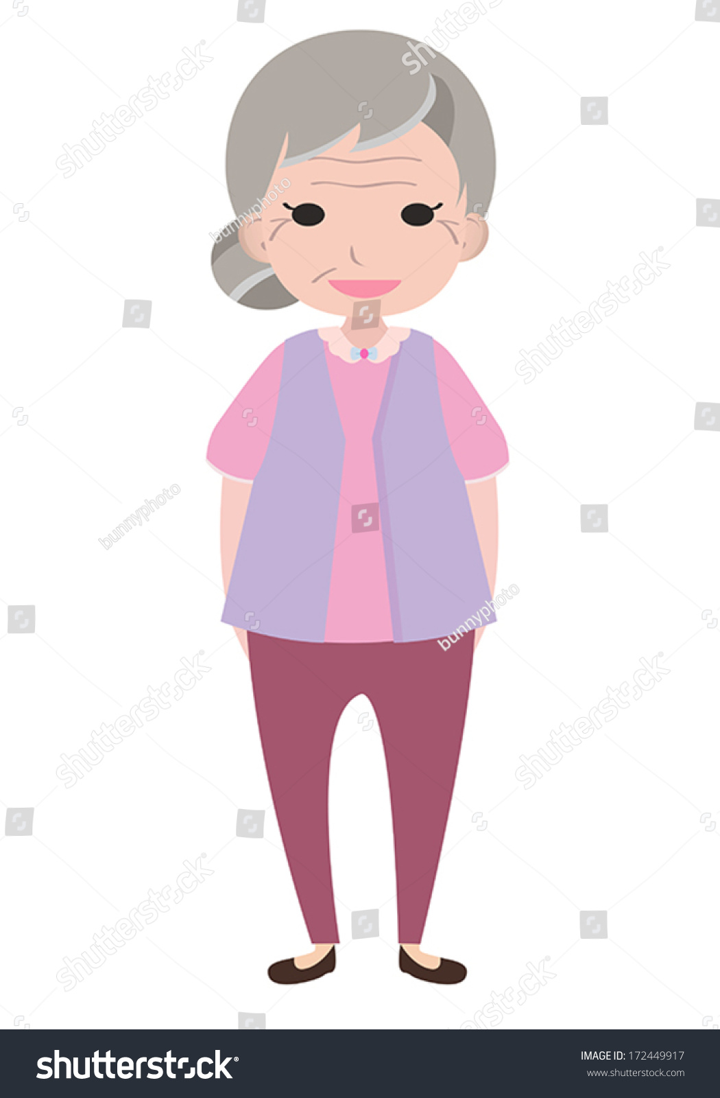 Old Lady Character Cartoon Vector Stock Vector (Royalty Free) 172449917 ...