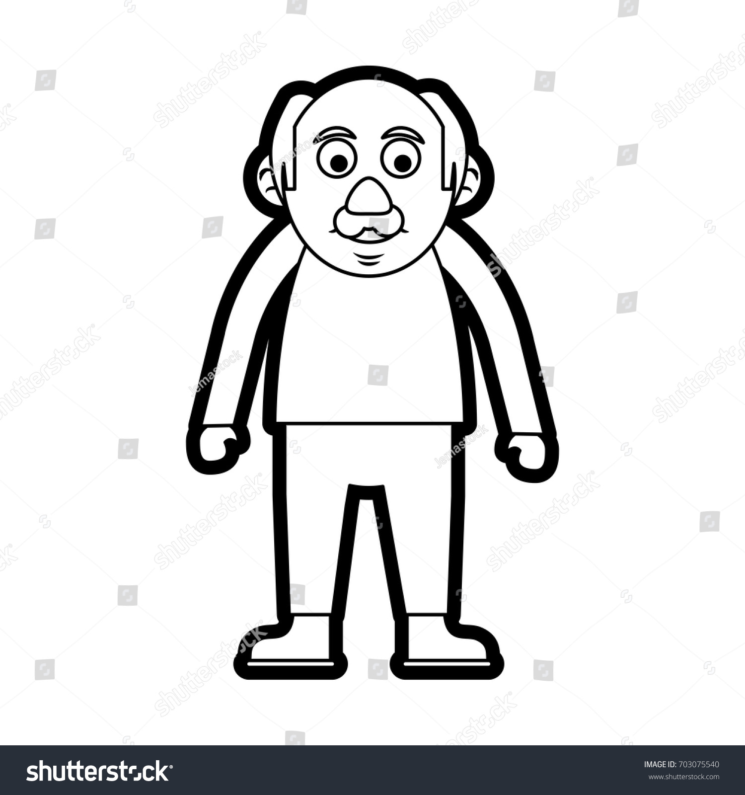 Old Man Design Stock Vector (Royalty Free) 703075540