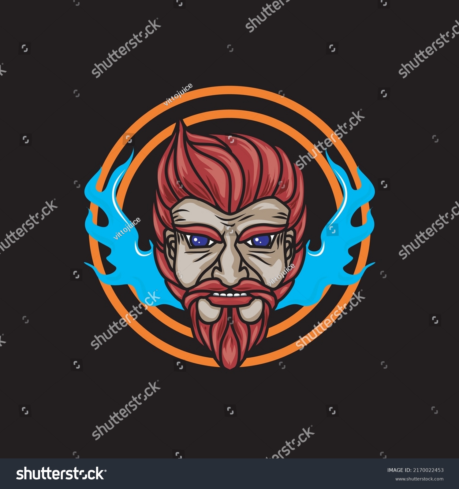 Old Man Face Vector Art Design Stock Vector (Royalty Free) 2170022453 ...